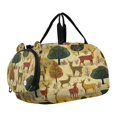 DIXRUYEE Deeer Tree Pattern Scale Duffel Bag With Ventilated Shoe ...