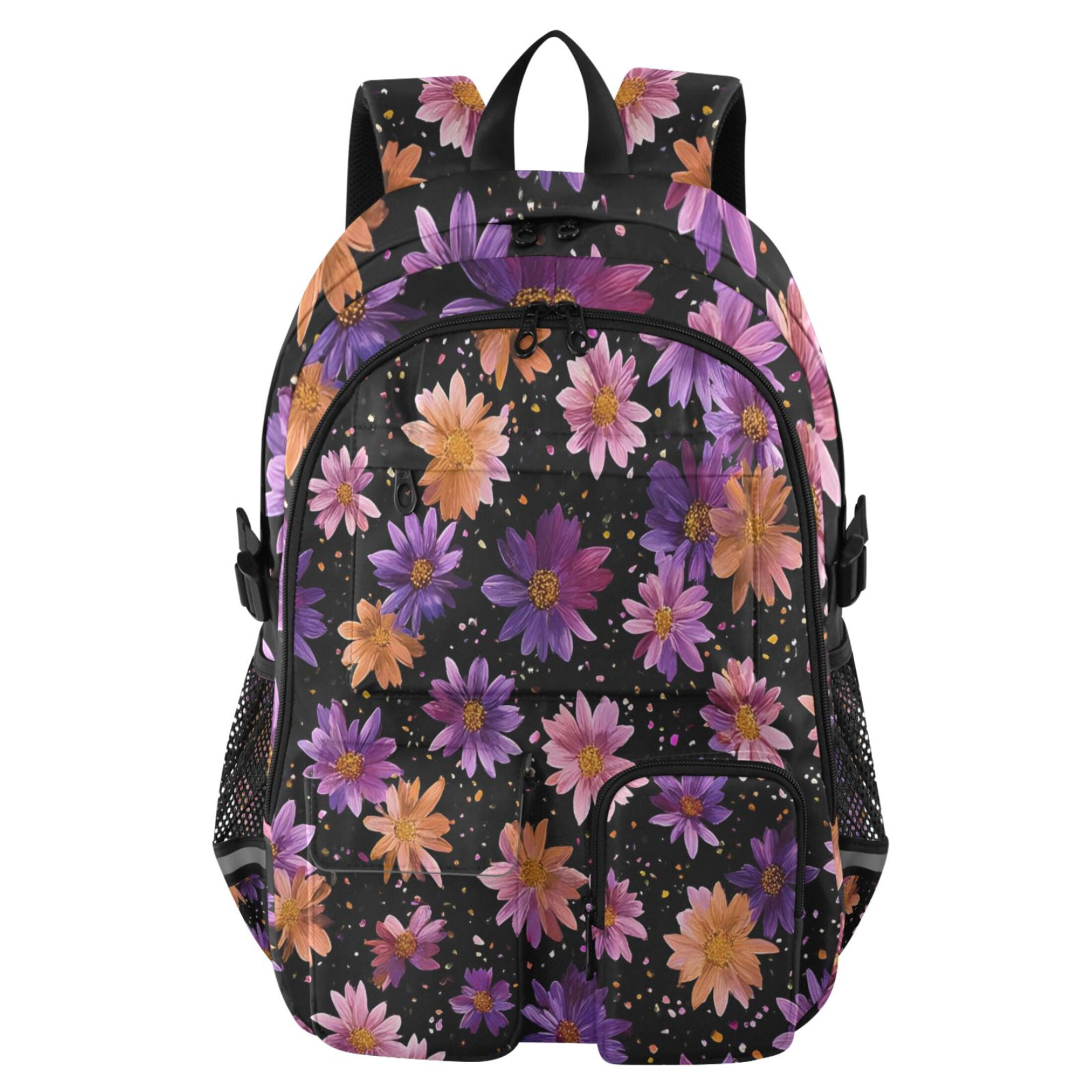 DIXRUYEE Dreamy Daisy Pattern Backpack for School 14”Laptop Compatible ...