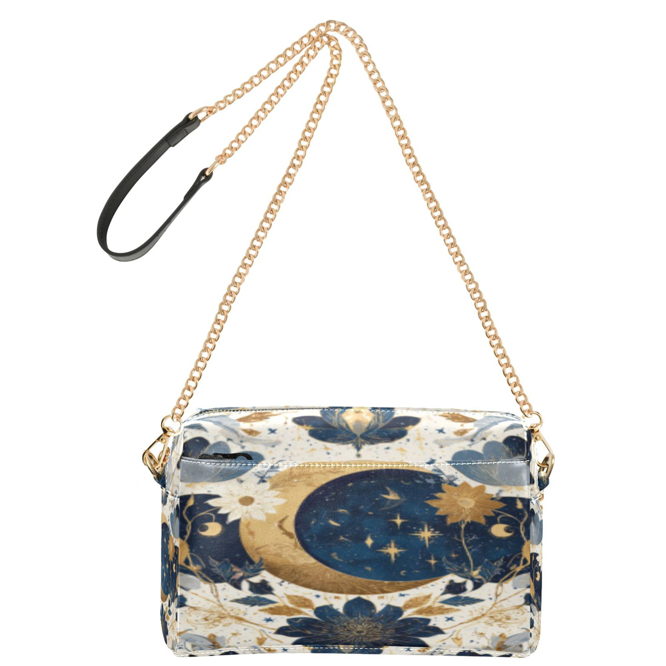 DIXRUYEE Fashion Triple Zip Small Crossbody Bag Creatively Celestial ...