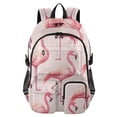 DIXRUYEE Flamingo Pattern Backpack for School 14”Laptop Compatible with ...