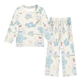 DIXRUYEE Fleece Pajama Set Loose Style Elastic Waist Pockets Avocado ...