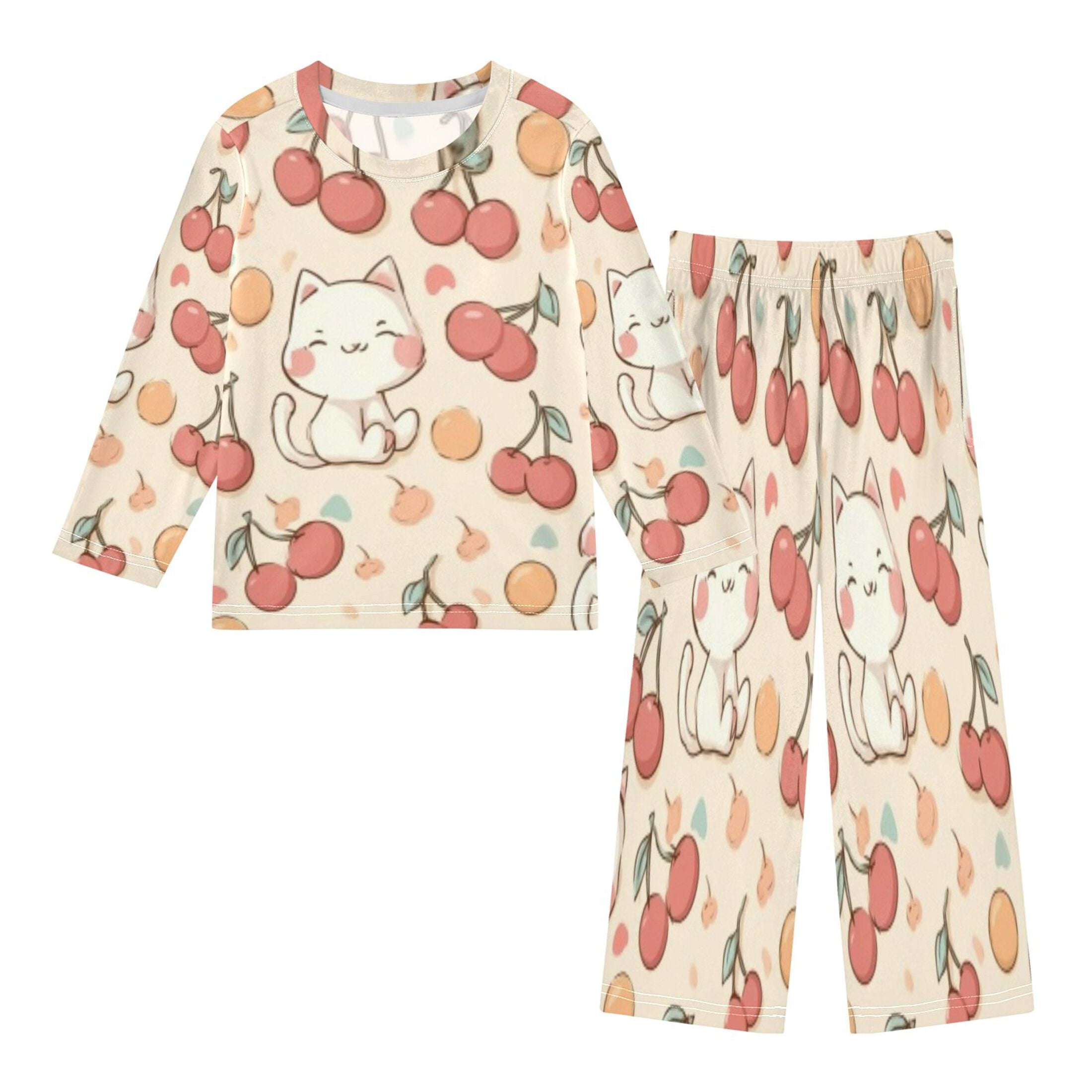 DIXRUYEE Fleece Pajama Set Loose Style Elastic Waist Pockets Avocado ...