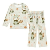 DIXRUYEE Fleece Pajama Set Loose Style Elastic Waist Pockets Avocado ...