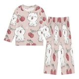 DIXRUYEE Fleece Pajama Set Loose Style Elastic Waist Pockets Avocado ...