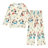 DIXRUYEE Fleece Pajama Set Loose Style Elastic Waist Pockets Avocado ...