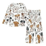 DIXRUYEE Fleece Pajama Set Loose Style Elastic Waist Pockets Avocado ...