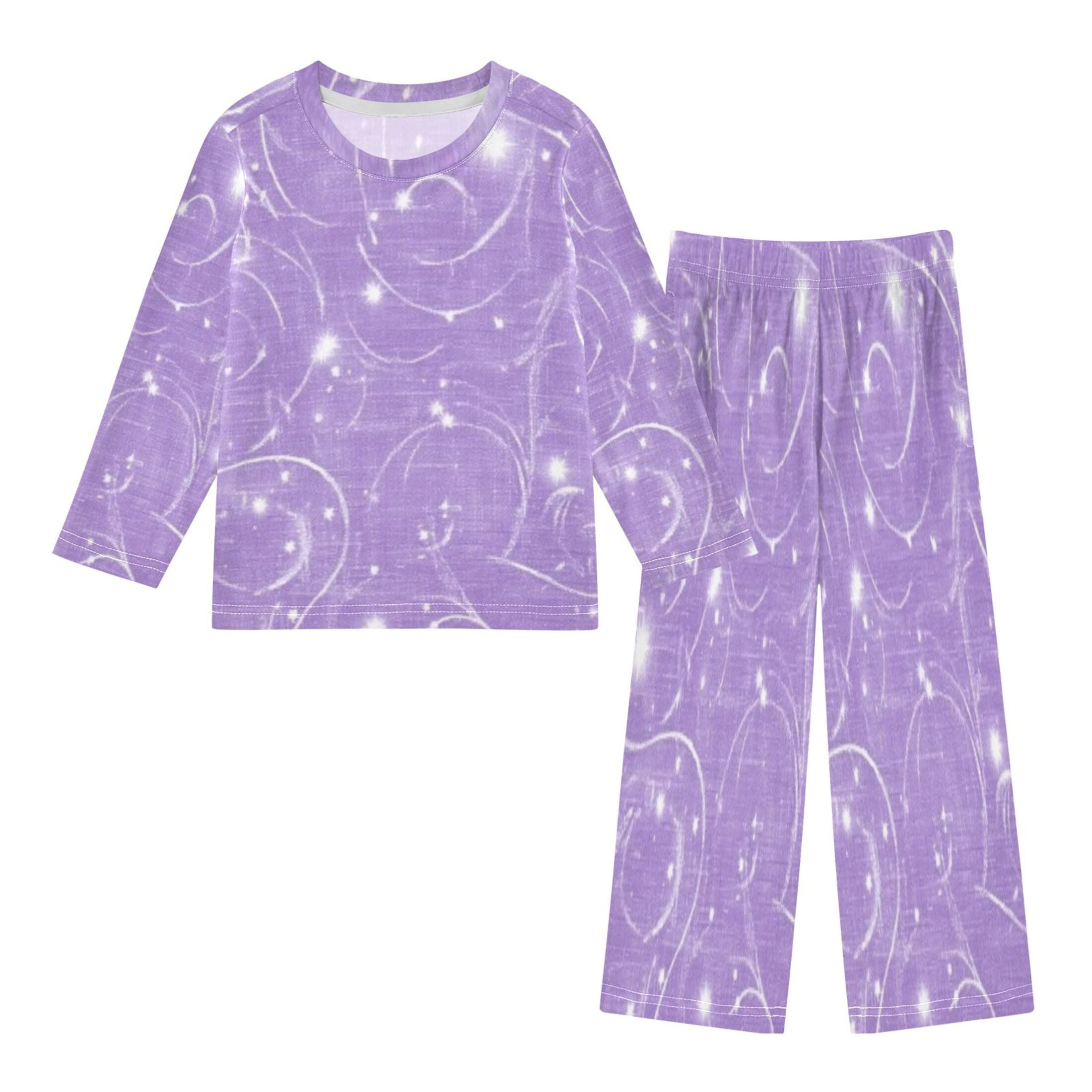 DIXRUYEE Fleece Pajama Set Loose Style Elastic Waist Pockets Light ...