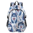 DIXRUYEE Husky Snowflake Pattern Backpack for School 14”Laptop ...