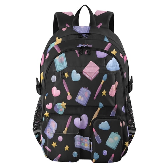 DIXRUYEE Kawaii Style Makeup Pattern Backpack for School 14”Laptop ...
