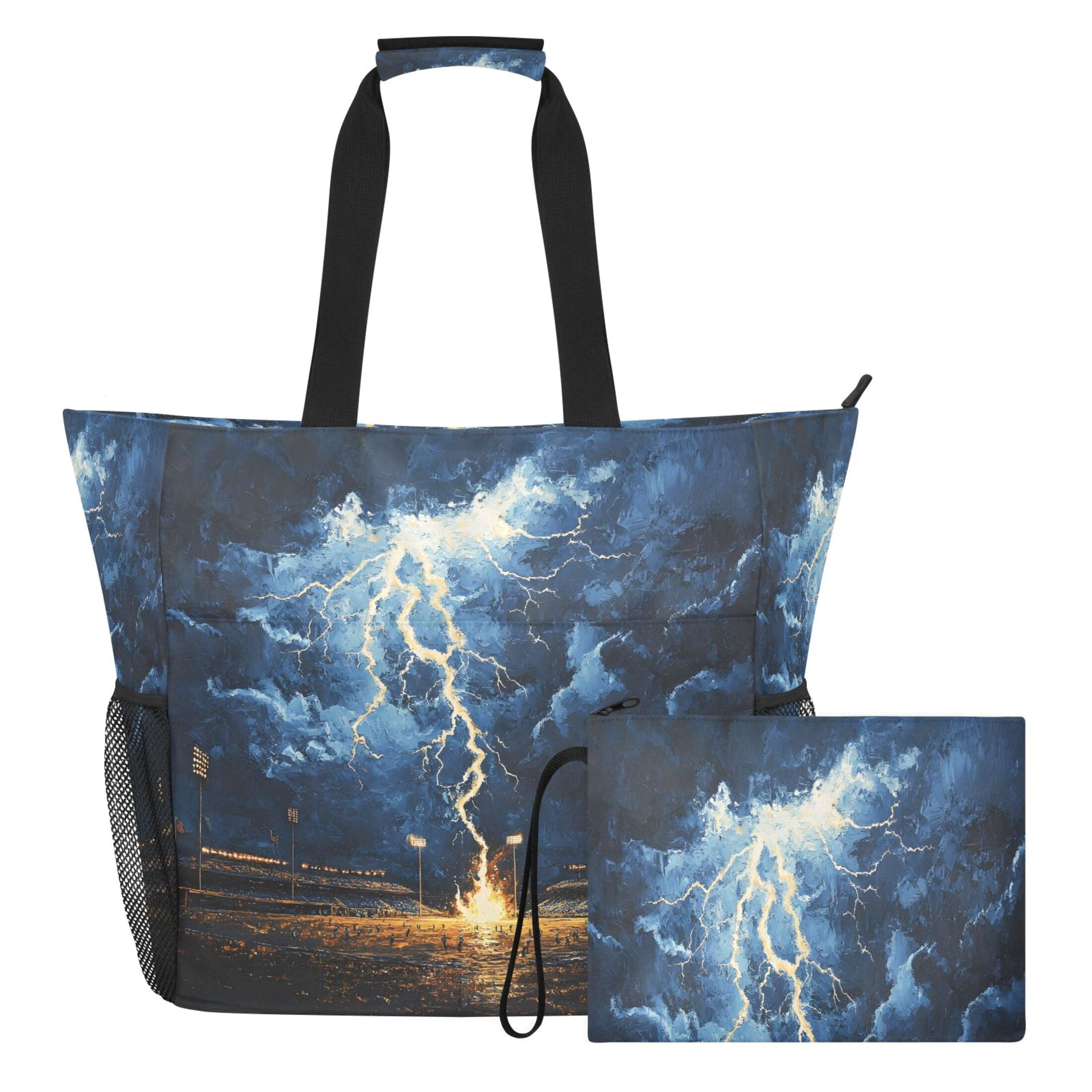 DIXRUYEE Large Water-Resistant Tote Bag with Wet Pocket & Matching ...