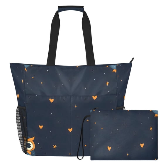 DIXRUYEE Large Water-Resistant Tote Bag with Wet Pocket & Matching ...