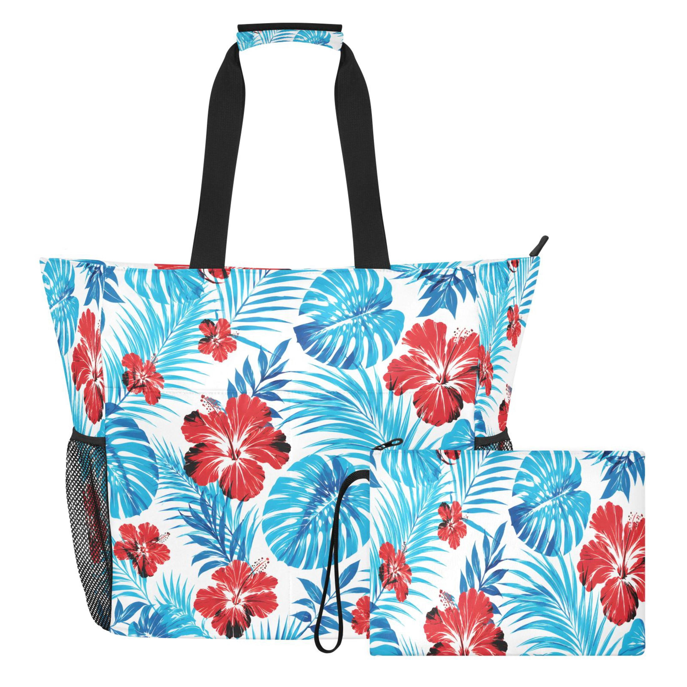 DIXRUYEE Large Water-Resistant Tote Bag with Wet Pocket & Matching ...