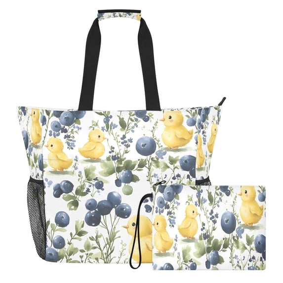 DIXRUYEE Large Water-Resistant Tote Bag with Wet Pocket & Matching ...