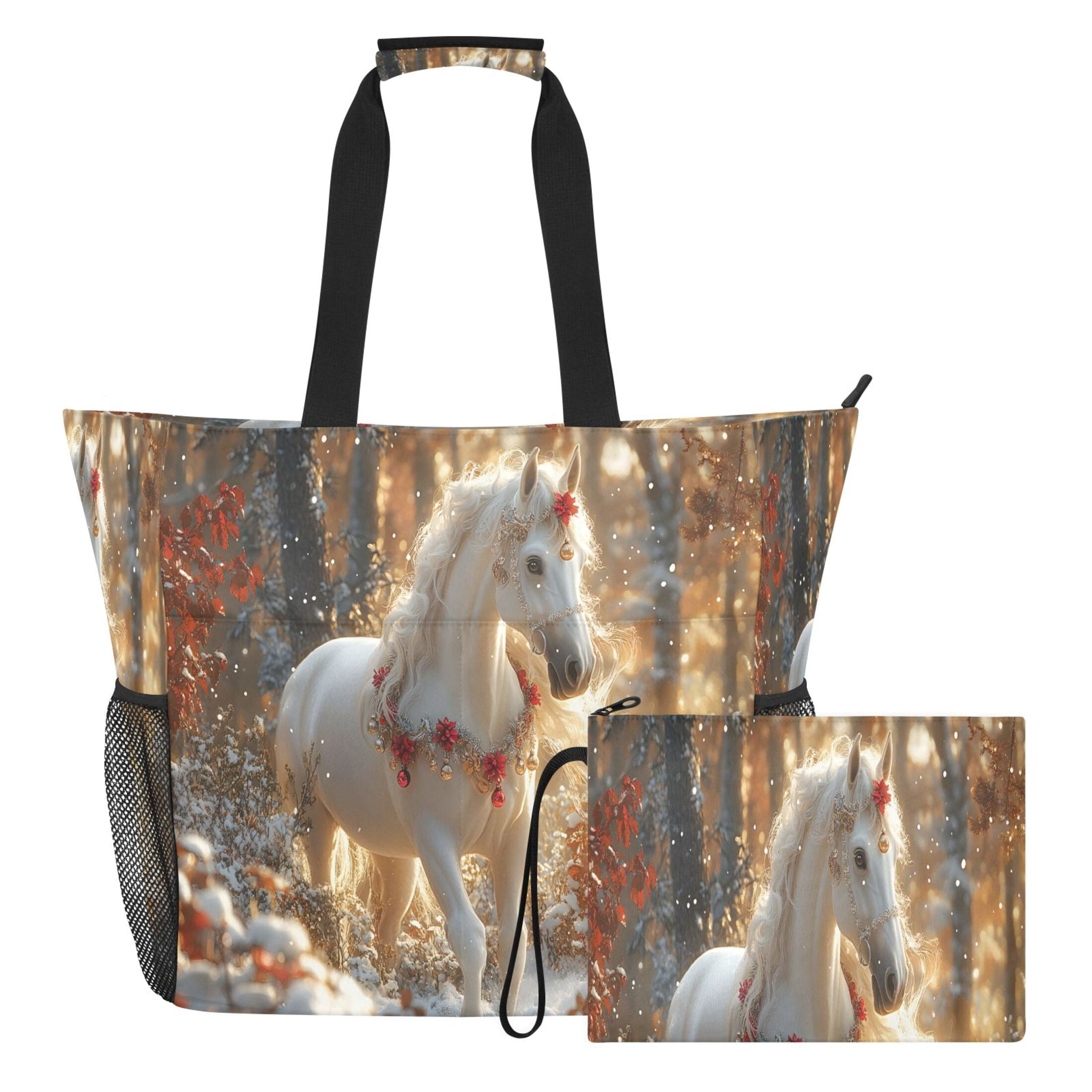 DIXRUYEE Large Water-Resistant Tote Bag with Wet Pocket & Matching ...
