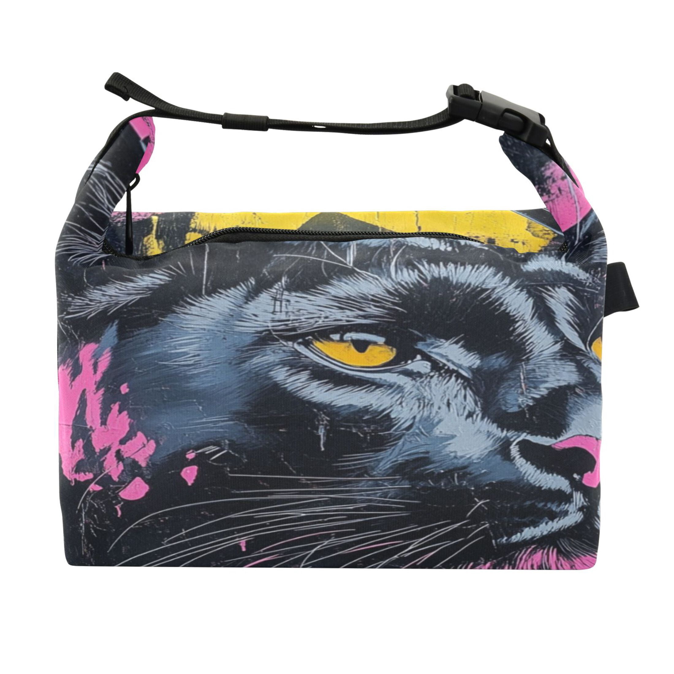 DIXRUYEE Lunch Bag Double Deck Lunch Cooler Box Fashion Bold Reflection ...