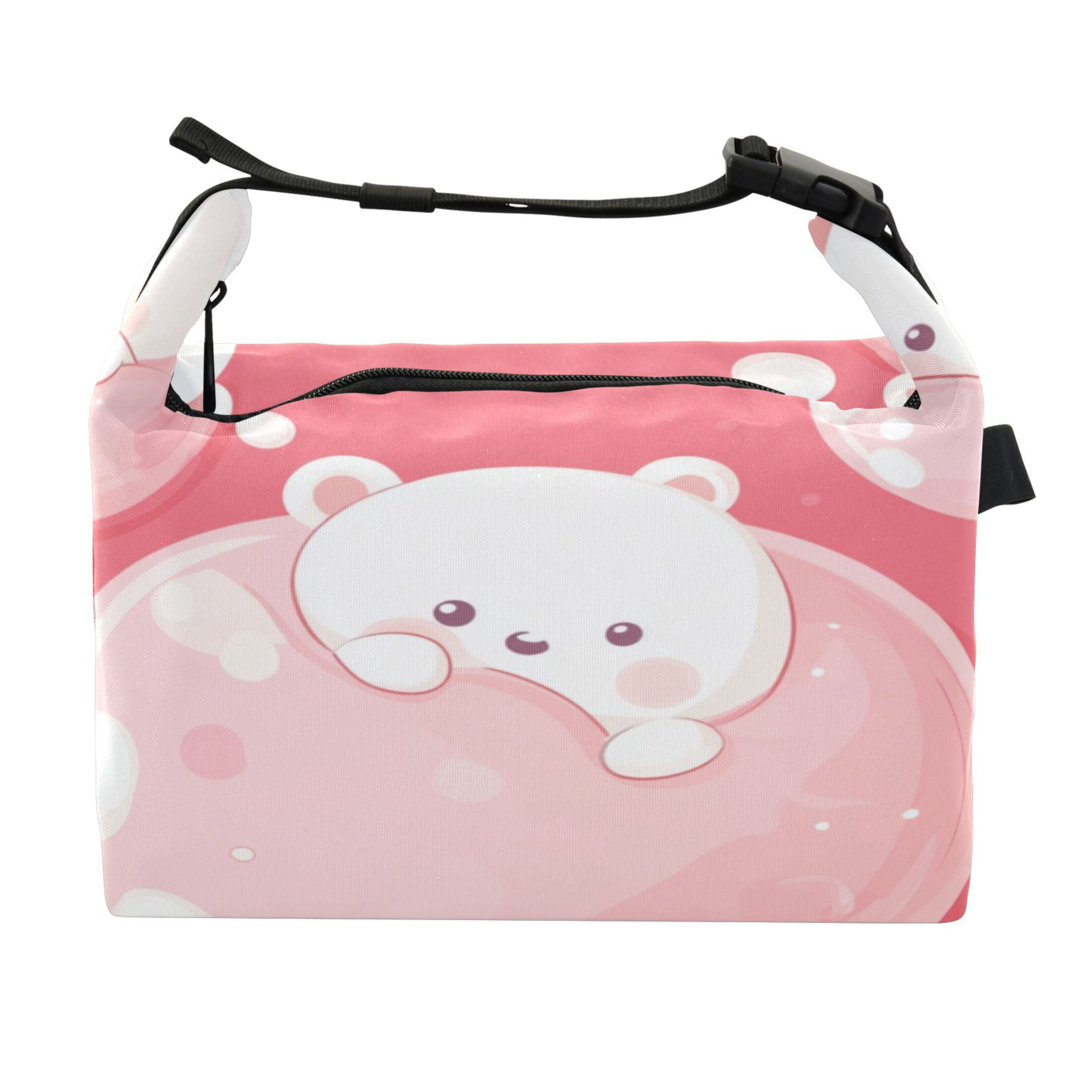 DIXRUYEE Lunch Bag Double Deck Lunch Cooler Box Fashion Bubble Bear ...