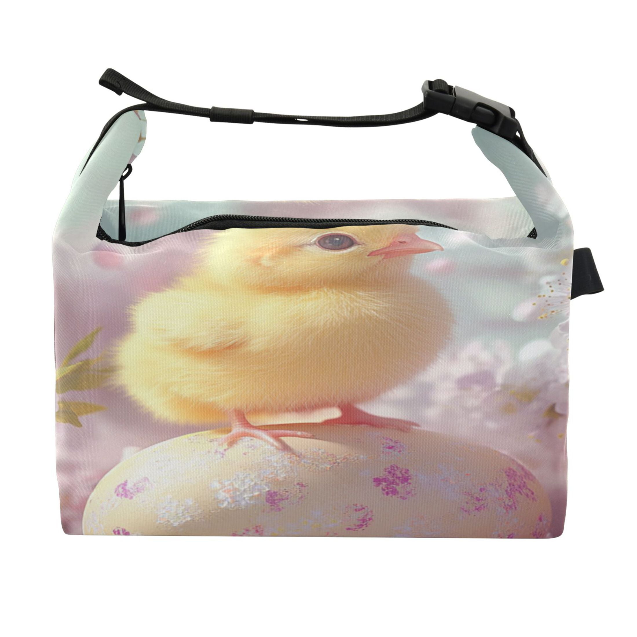DIXRUYEE Lunch Bag Double Deck Lunch Cooler Box Fashion Chick on Easter Egg Pattern - Walmart.com