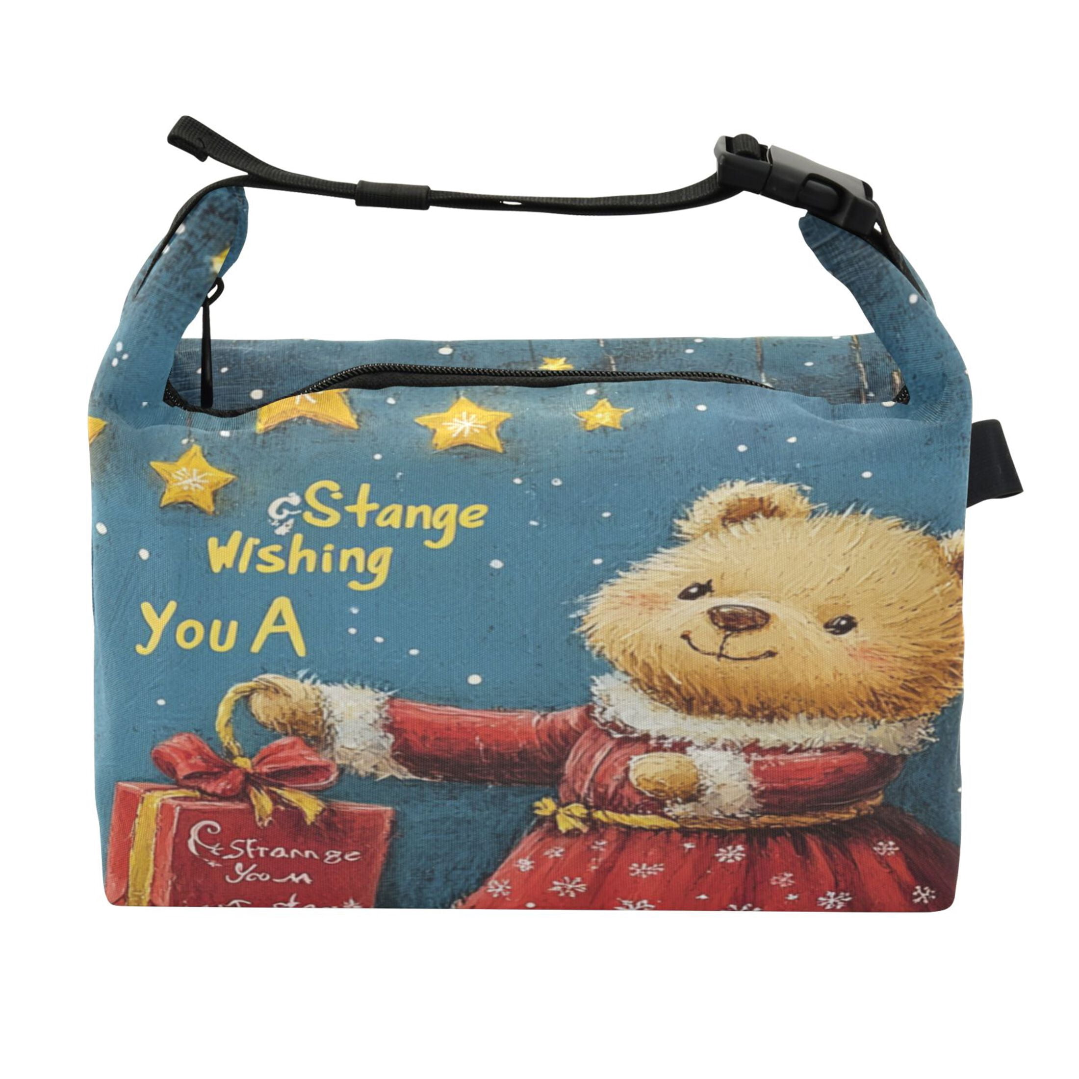 DIXRUYEE Lunch Bag Double Deck Lunch Cooler Box Fashion Fluffy Duo in ...