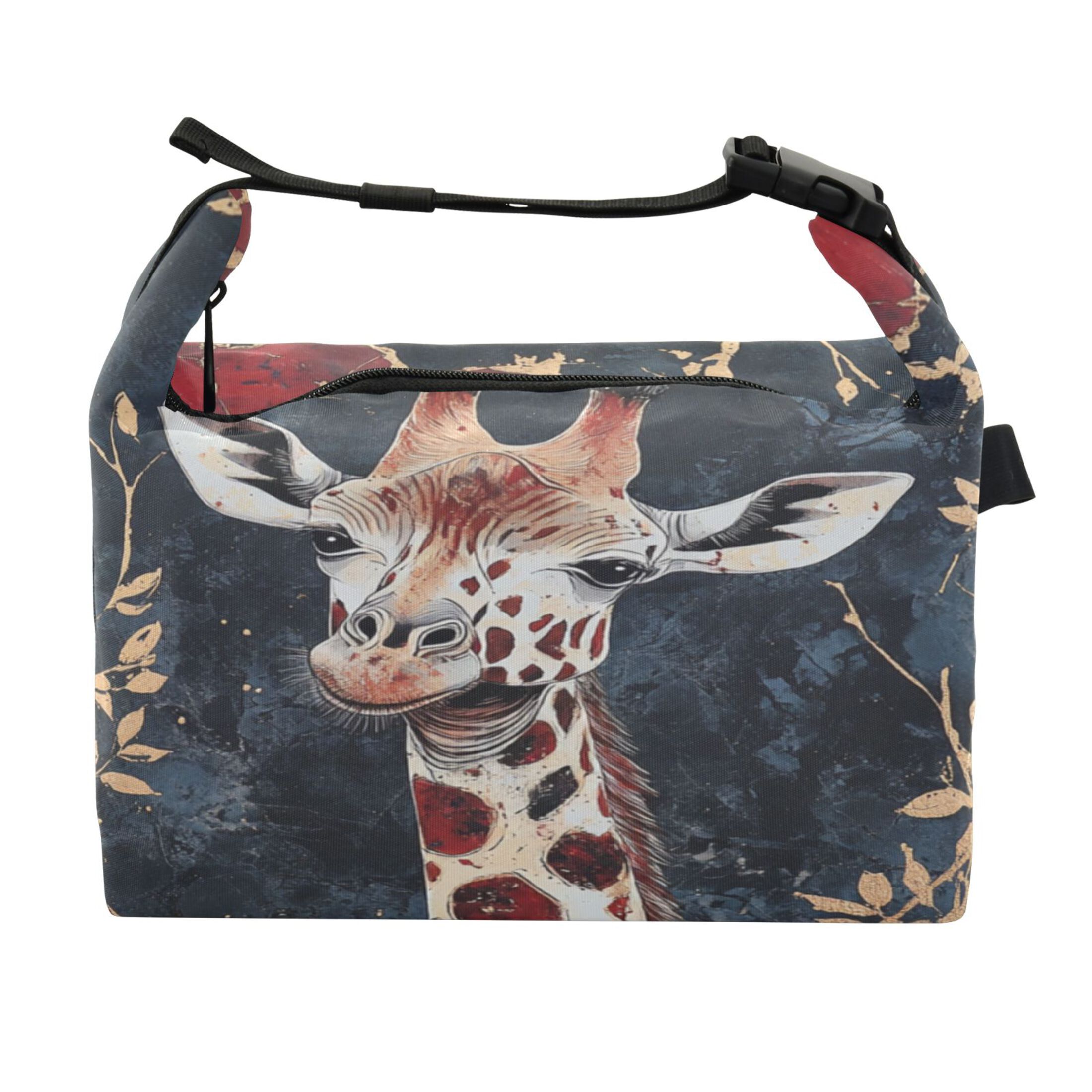 DIXRUYEE Lunch Bag Double Deck Lunch Cooler Box Fashion Giraffe's Gaze ...