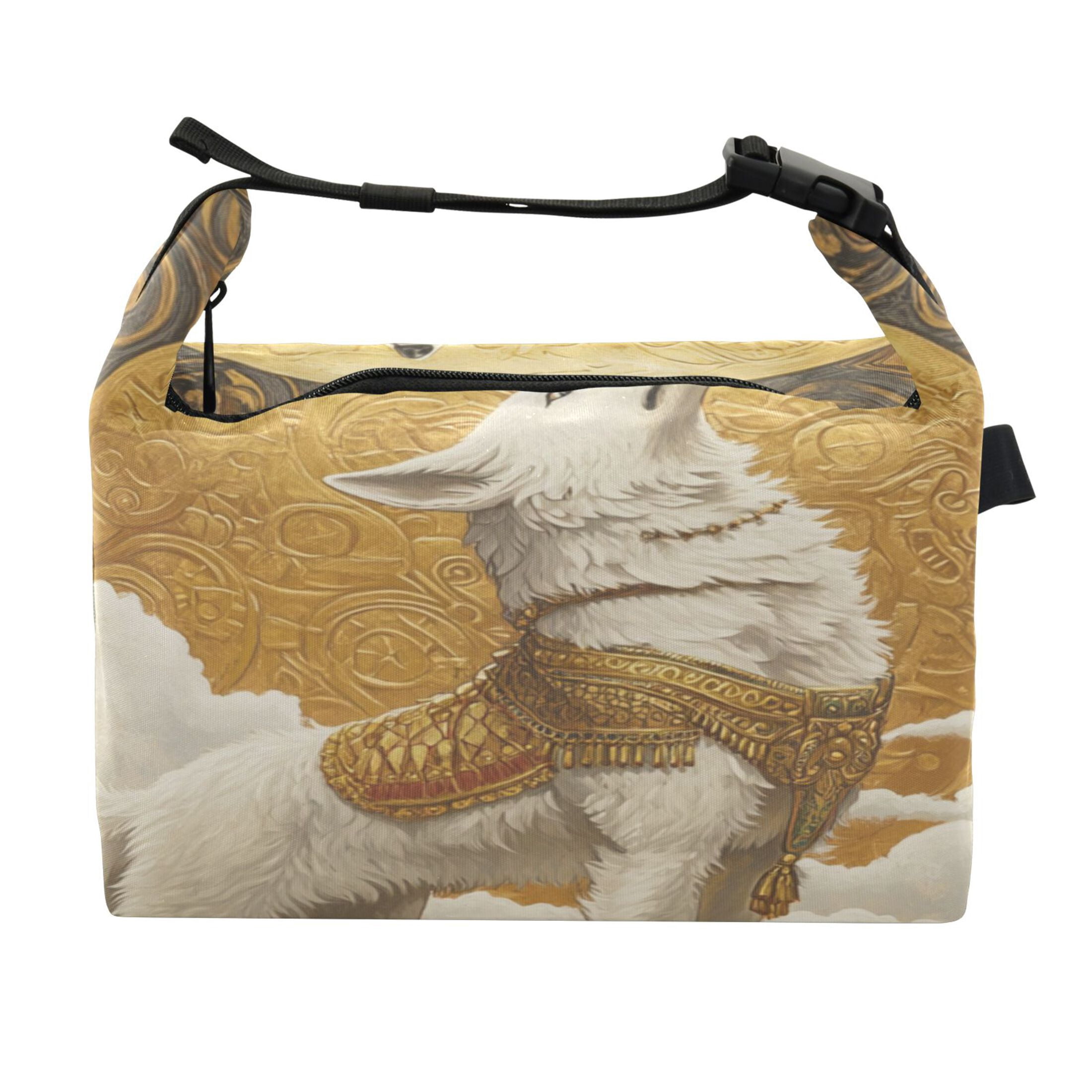 DIXRUYEE Lunch Bag Double Deck Lunch Cooler Box Fashion Lunar Guardian ...