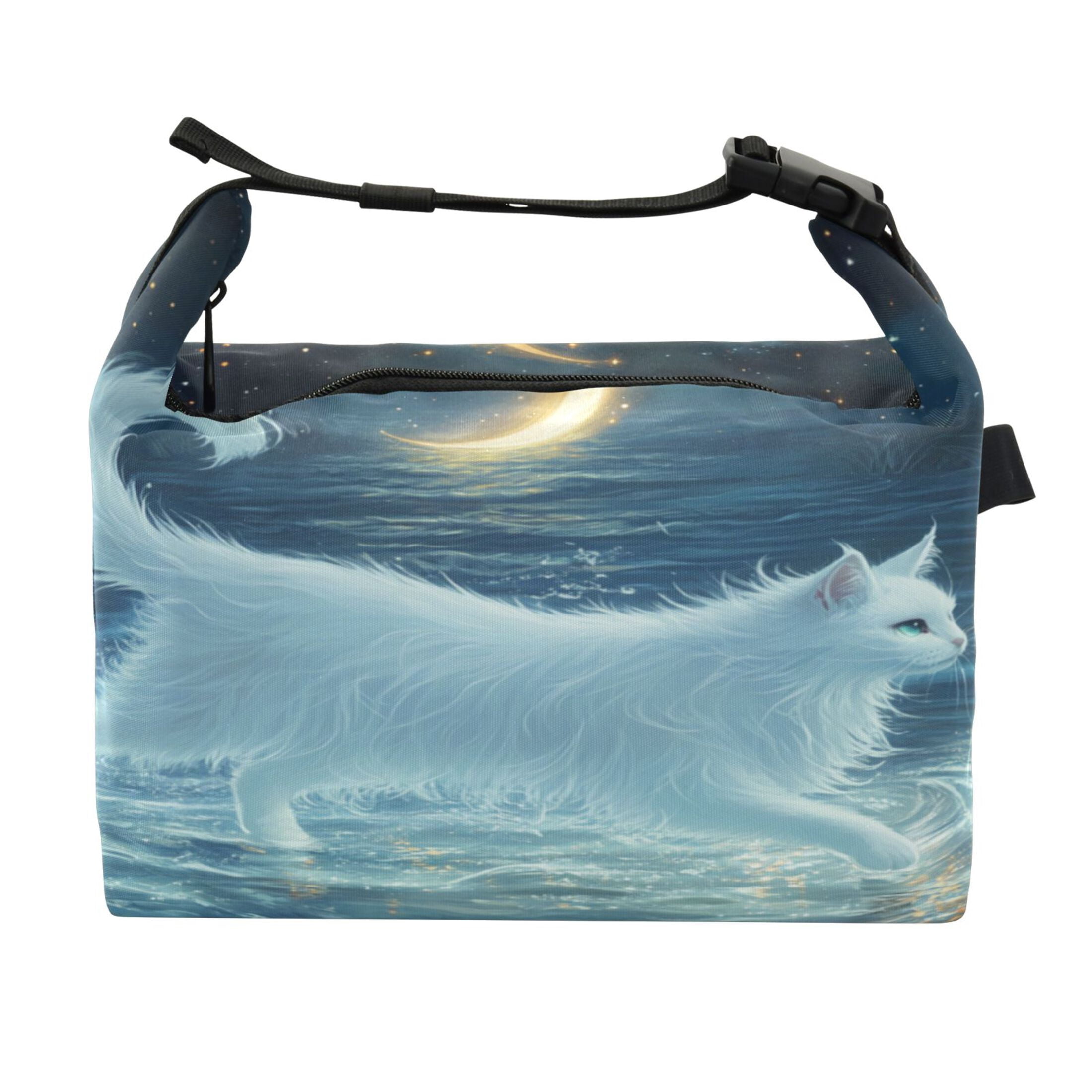 DIXRUYEE Lunch Bag Double Deck Lunch Cooler Box Fashion Midnight ...