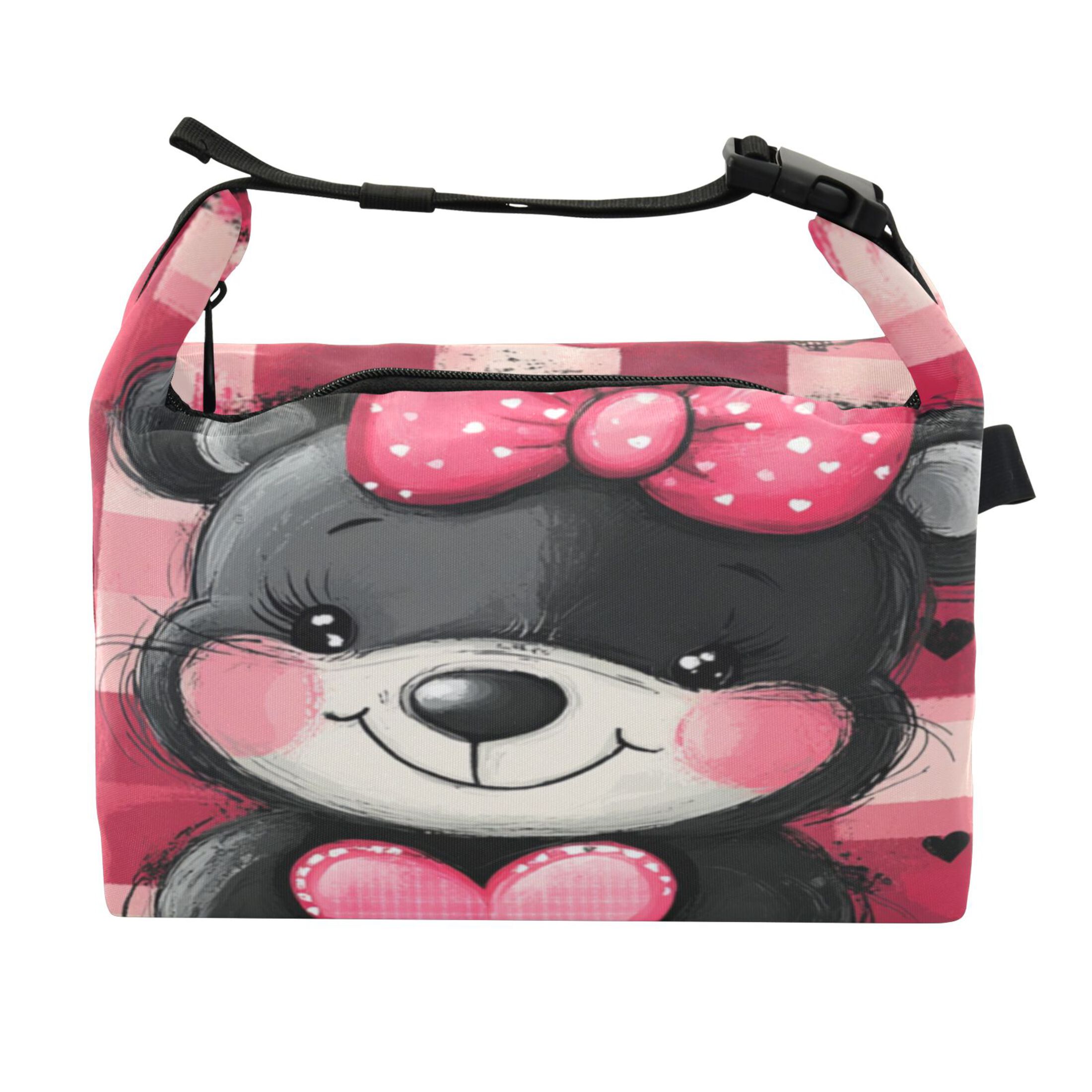 DIXRUYEE Lunch Bag Double Deck Lunch Cooler Box Fashion Playful Plush ...