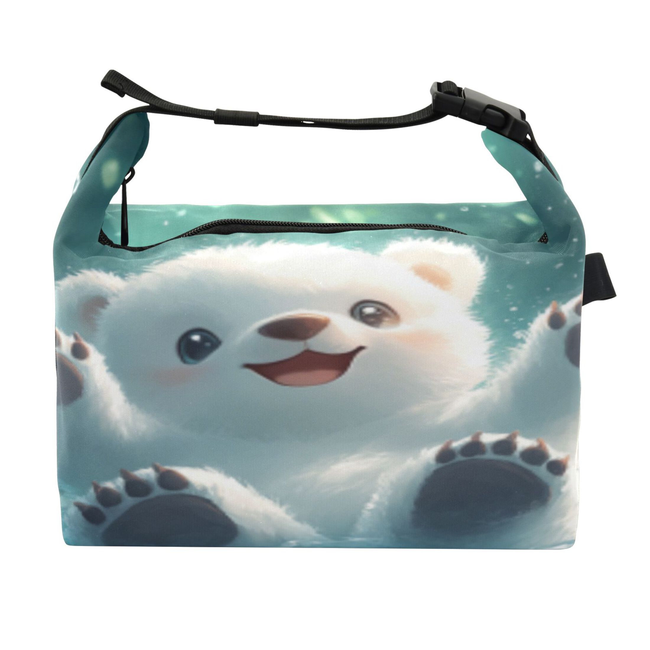 DIXRUYEE Lunch Bag Double Deck Lunch Cooler Box Fashion Playful Splash ...
