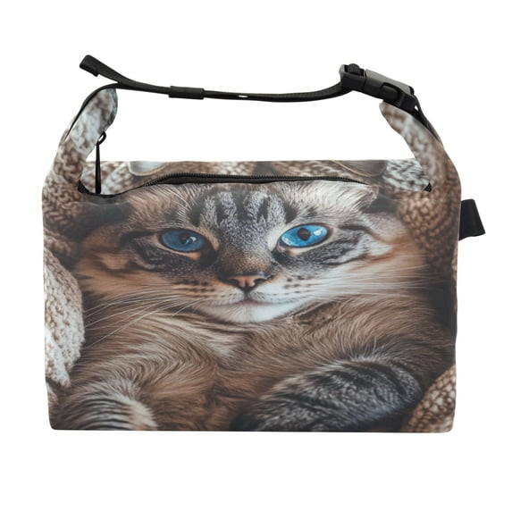 DIXRUYEE Lunch Bag Double Deck Lunch Cooler Box Fashion Snuggle Time ...