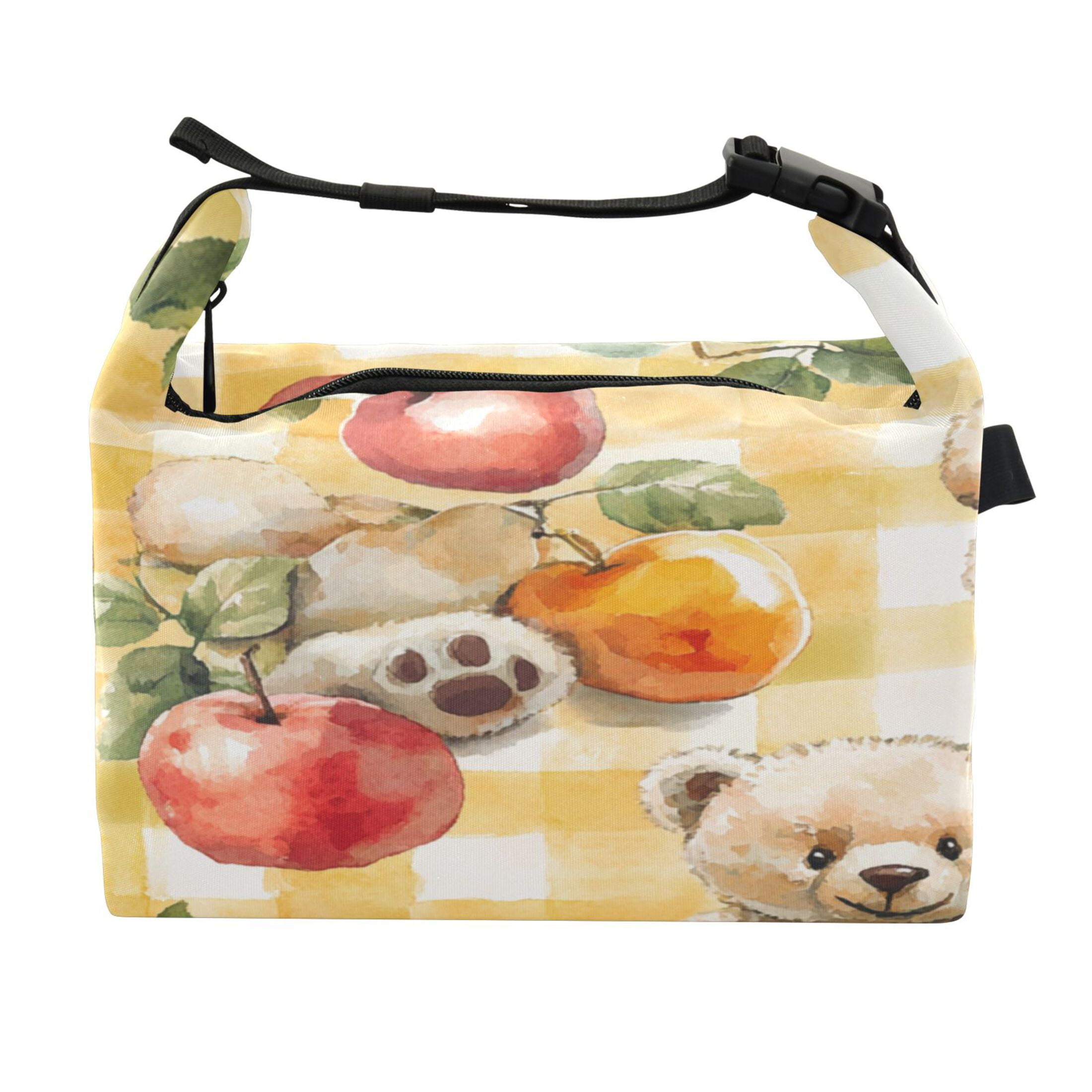 DIXRUYEE Lunch Bag Double Deck Lunch Cooler Box Fashion Teddy Bears ...