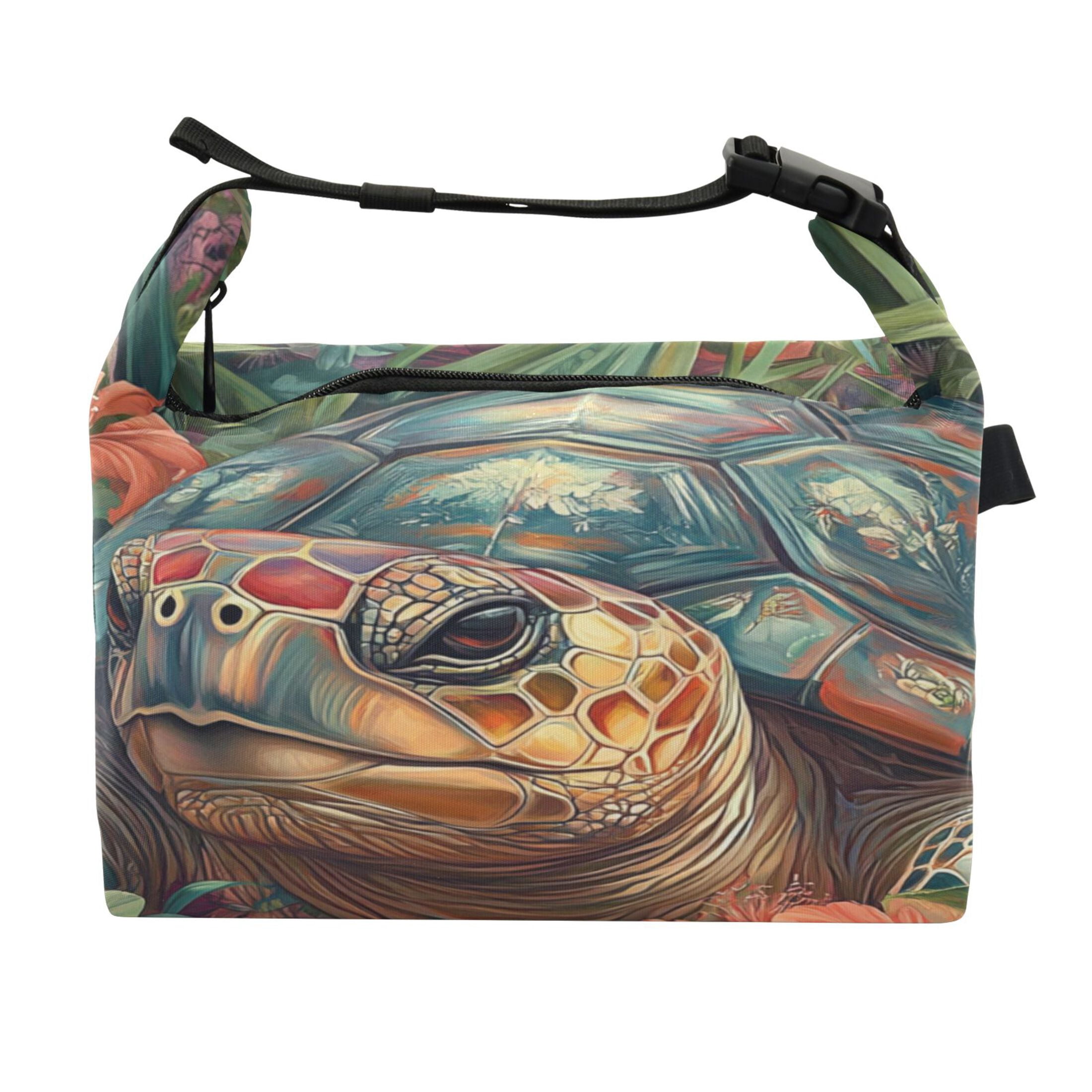 DIXRUYEE Lunch Bag Double Deck Lunch Cooler Box Fashion Turtle in A ...