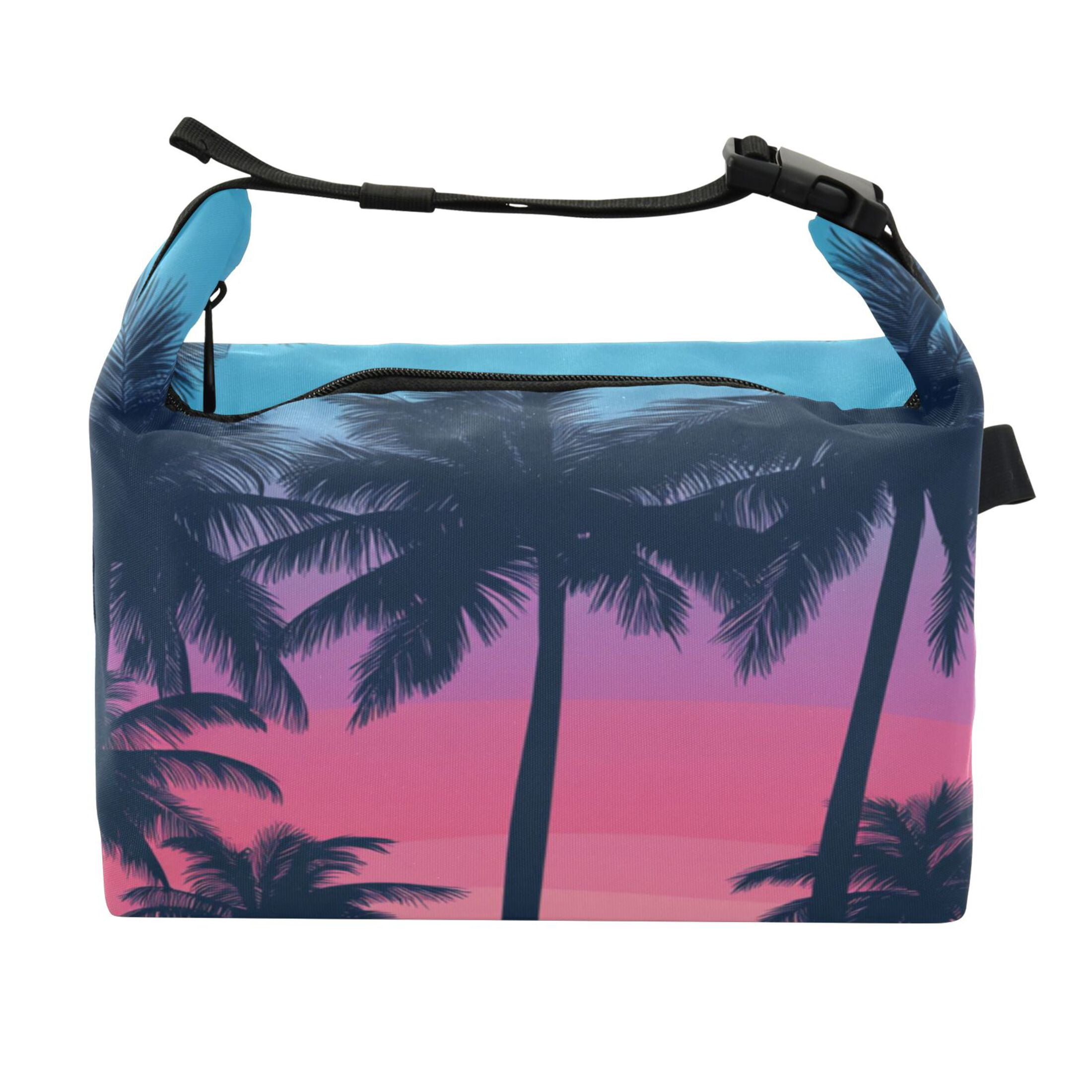 DIXRUYEE Lunch Bag Double Deck Lunch Cooler Box Fashion Twilight Oasis ...
