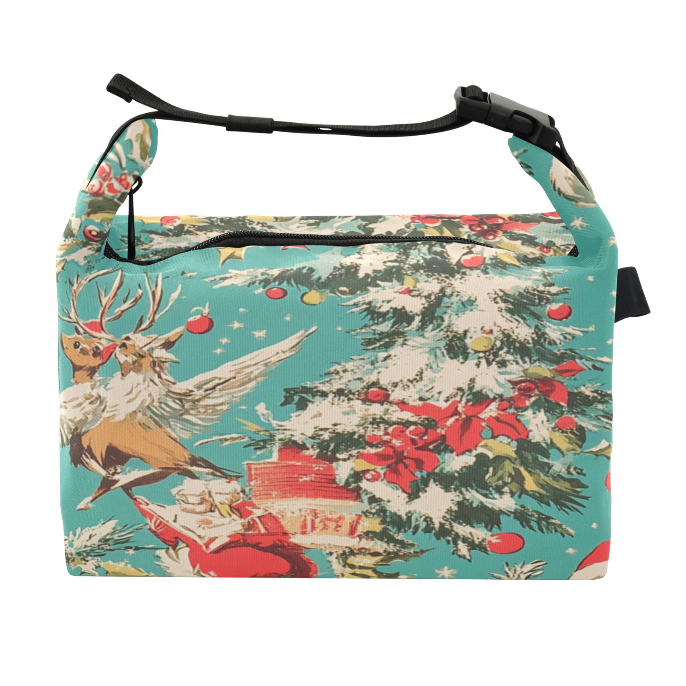 DIXRUYEE Lunch Bag Double Deck Lunch Cooler Box Fashion Vintage ...