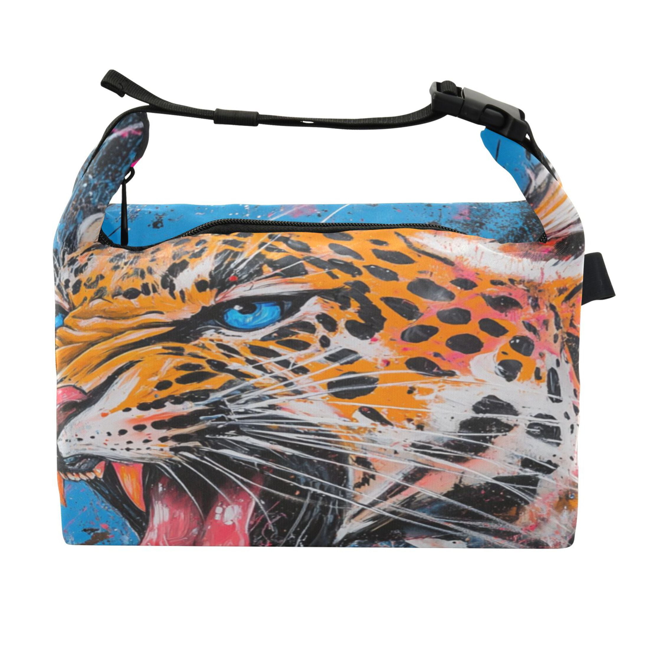 DIXRUYEE Lunch Bag Double Deck Lunch Cooler Box Fashion Vivid Predator ...