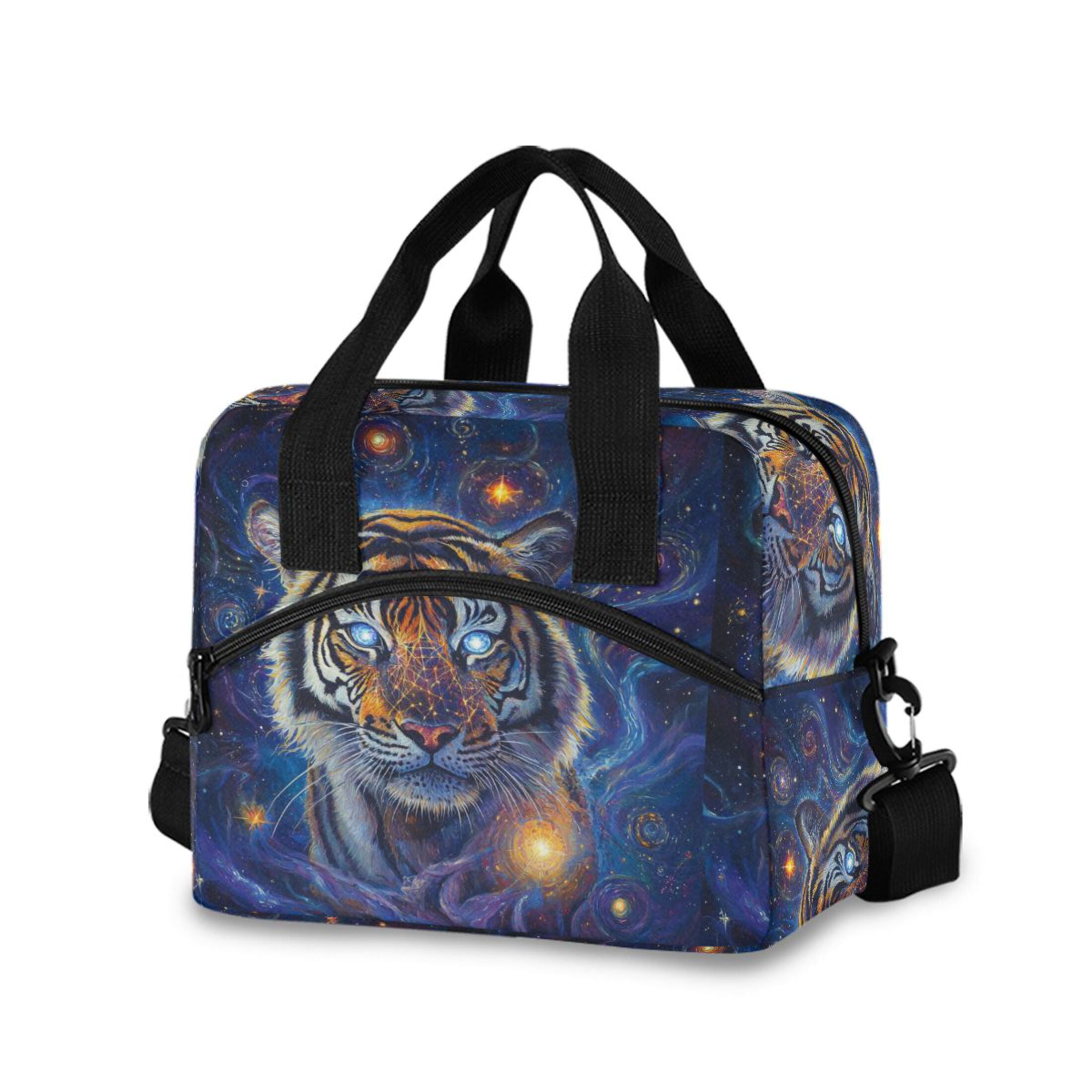 DIXRUYEE Lunch Bag Double Deck Lunch Cooler Box Tote Bag Fashion Celestial Guardian Printed ...