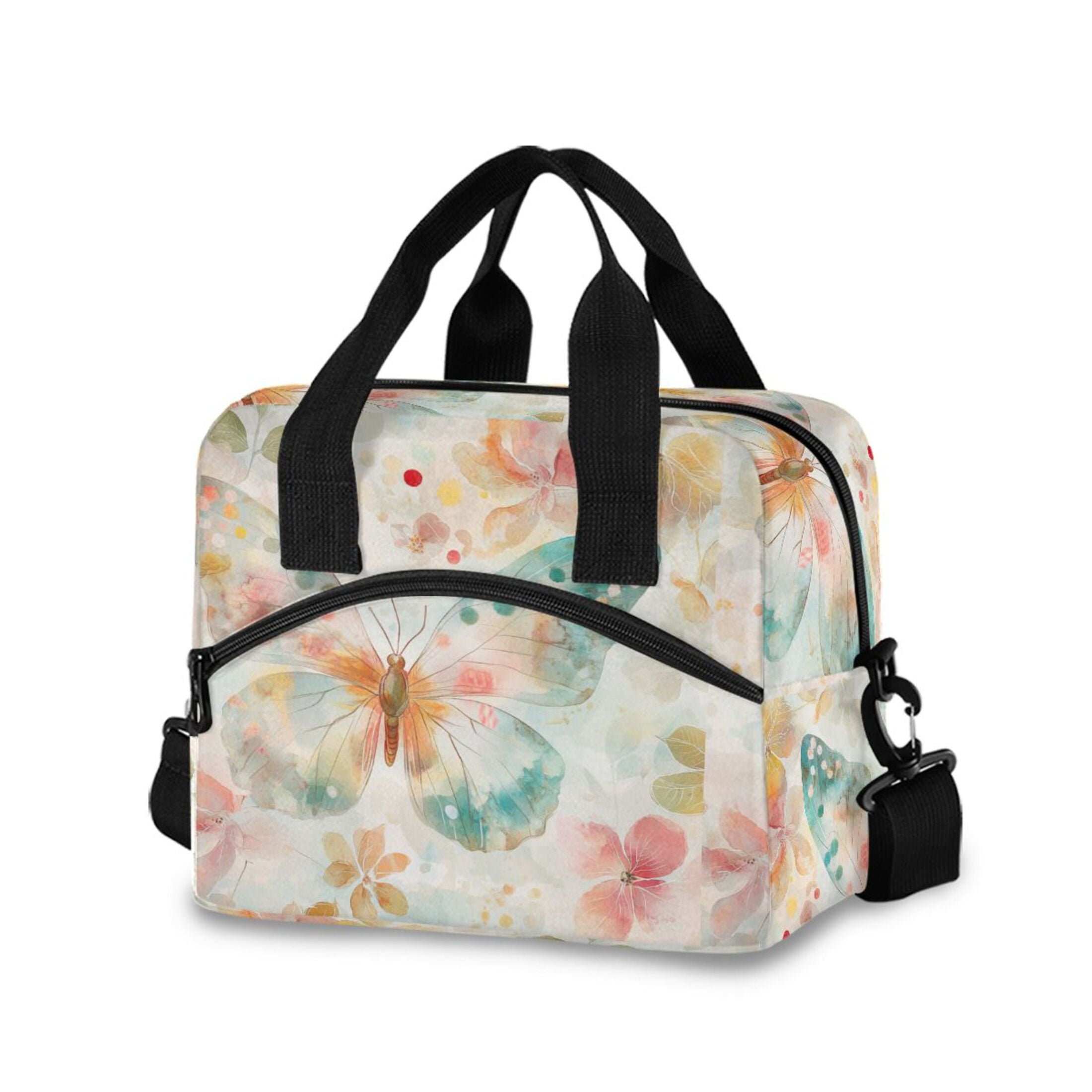 DIXRUYEE Lunch Bag Double Deck Lunch Cooler Box Tote Bag Fashion Pastel ...