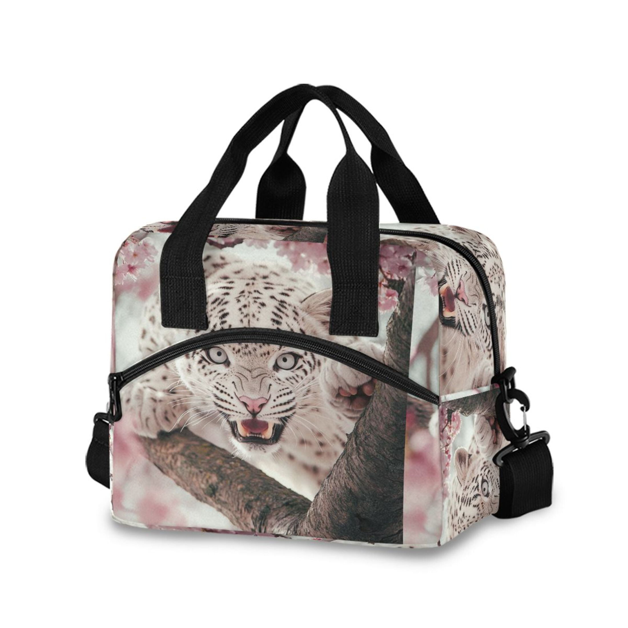 DIXRUYEE Lunch Bag Double Deck Lunch Cooler Box Tote Bag Fashion Snow ...