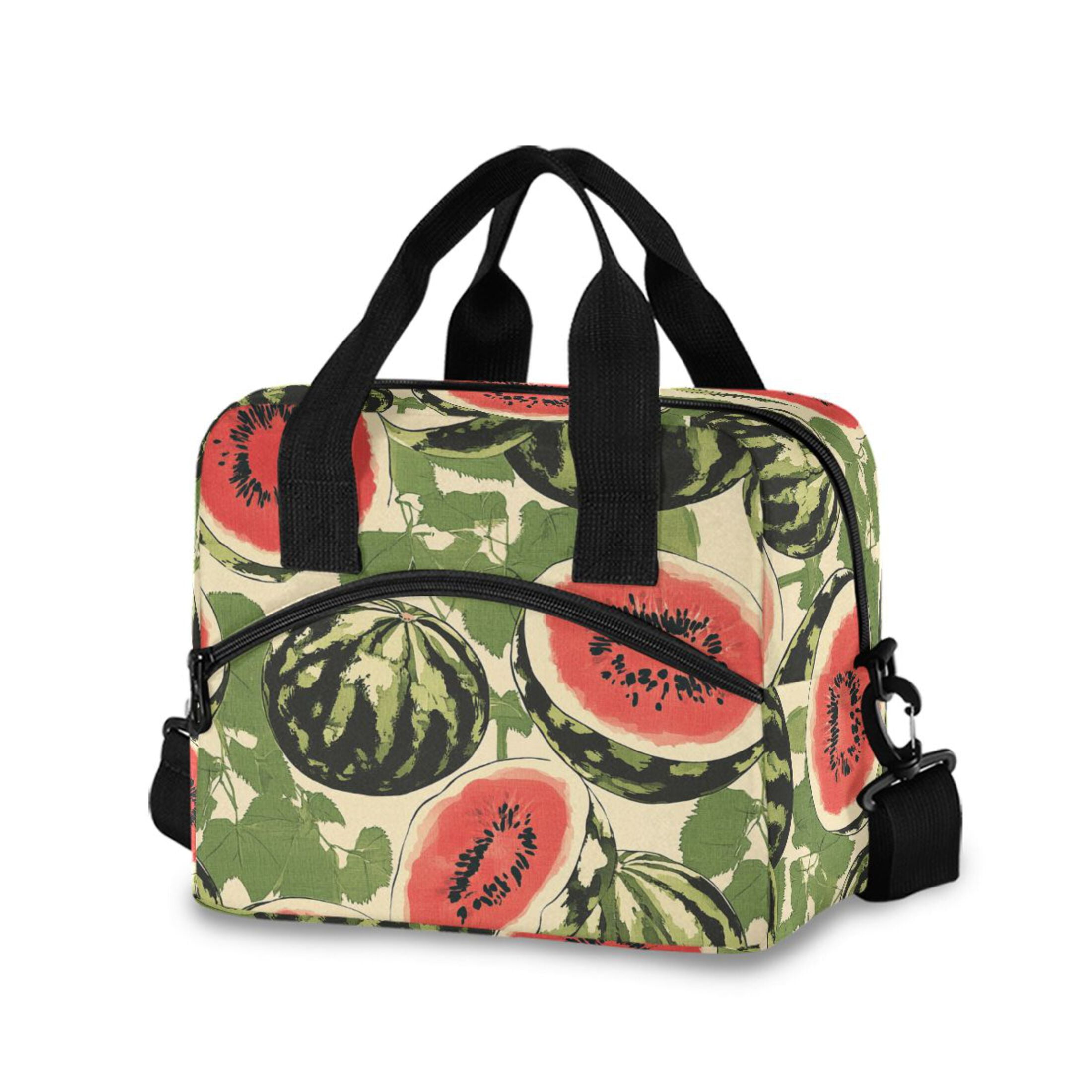 DIXRUYEE Lunch Bag Double Deck Lunch Tote Bag Fashion Summer Delight ...