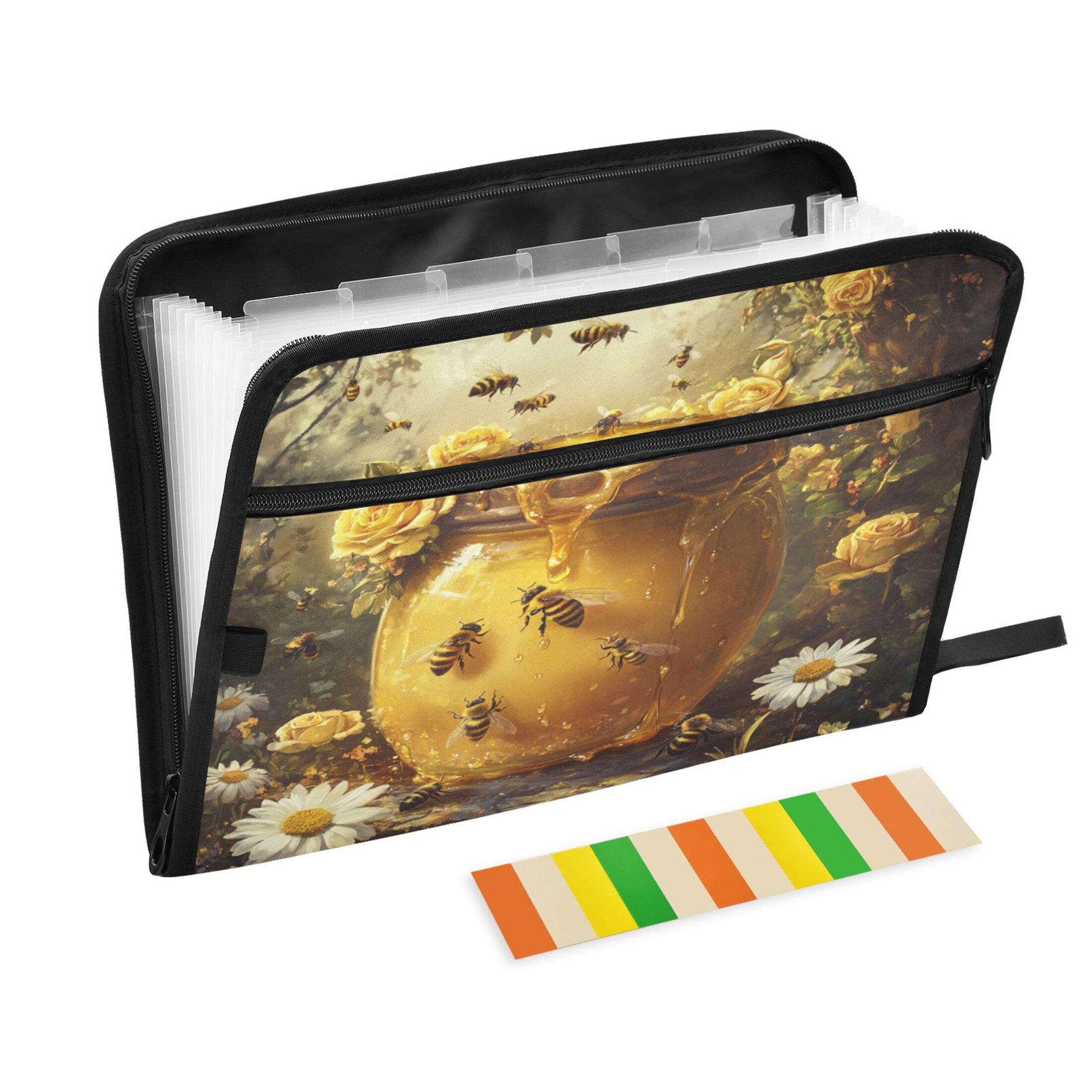 DIXRUYEE Organ Folders Expanding Folder with Color Label 13 Pocket Bee ...