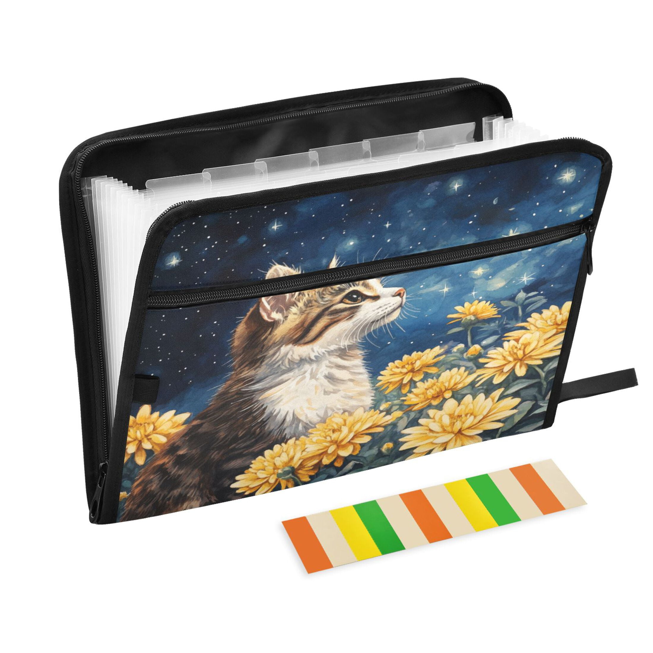 DIXRUYEE Organ Folders Expanding Folder with Color Label 13 Pocket Cat ...