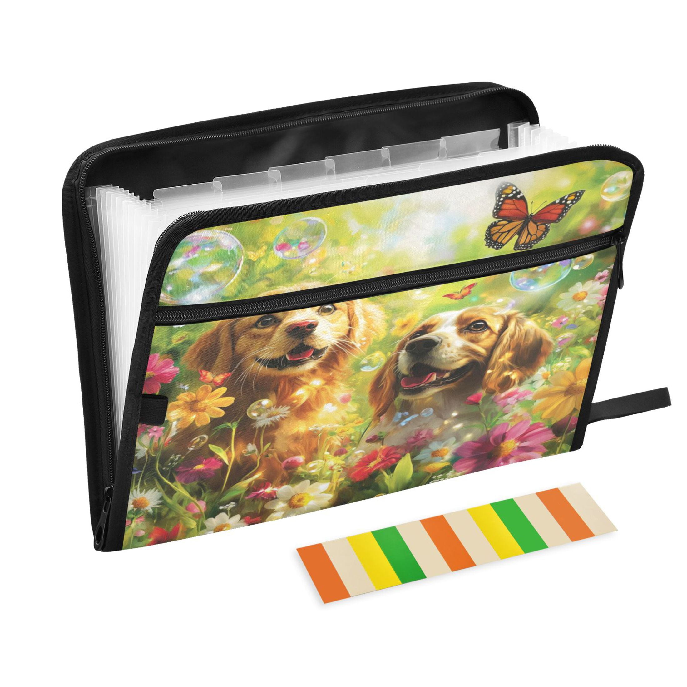 DIXRUYEE Organ Folders Expanding Folder with Color Label 13 Pocket Dogs ...