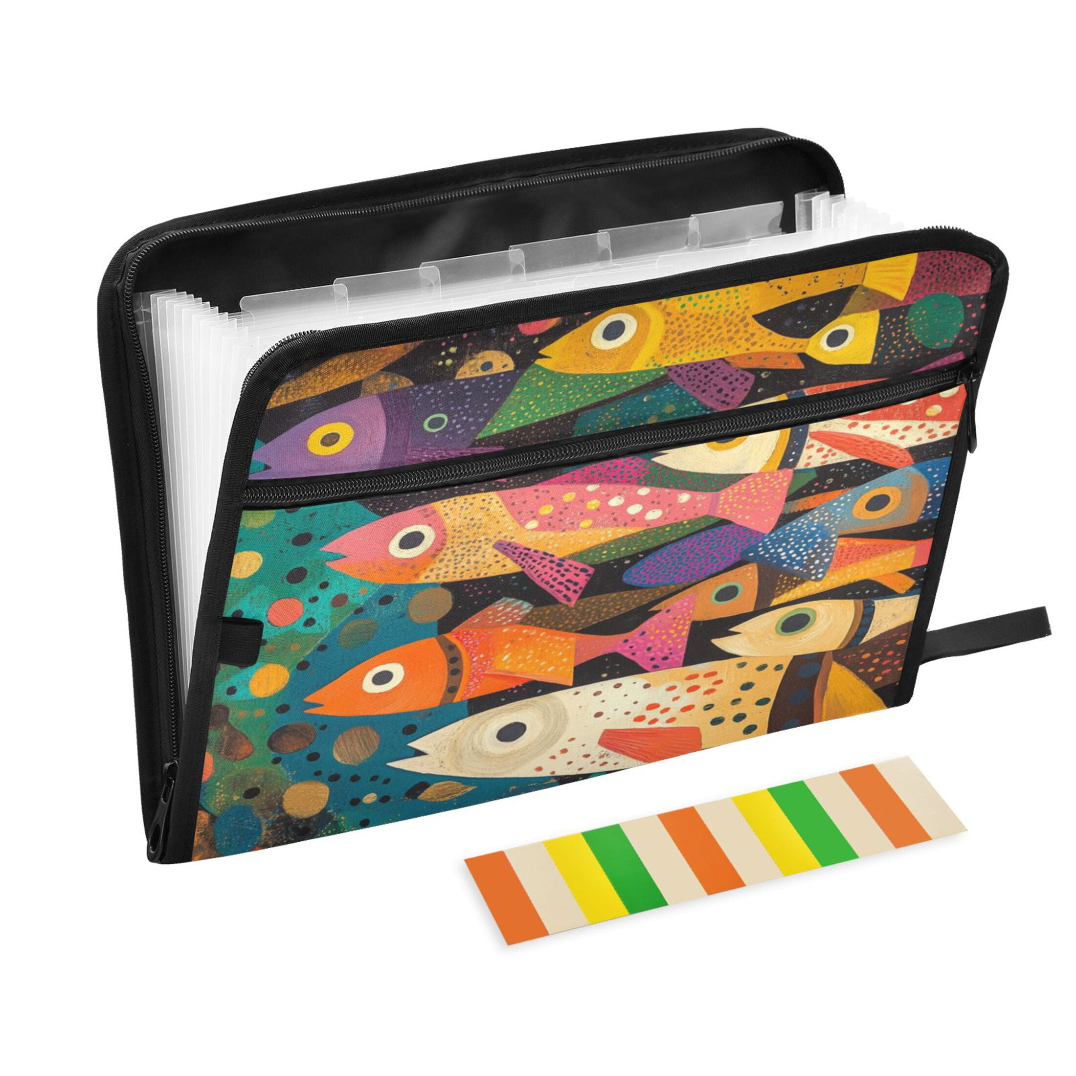 DIXRUYEE Organ Folders Expanding Folder with Color Label 13 Pocket Fish ...