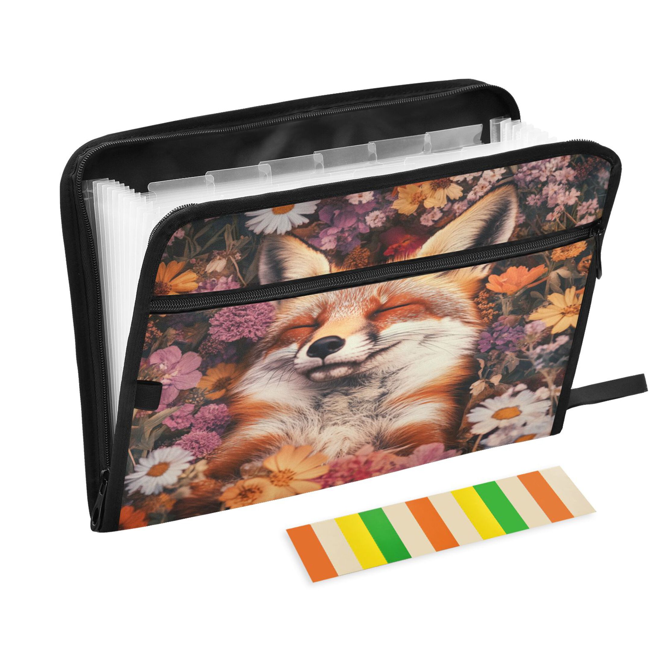 DIXRUYEE Organ Folders Expanding Folder with Color Label 13 Pocket Fox ...