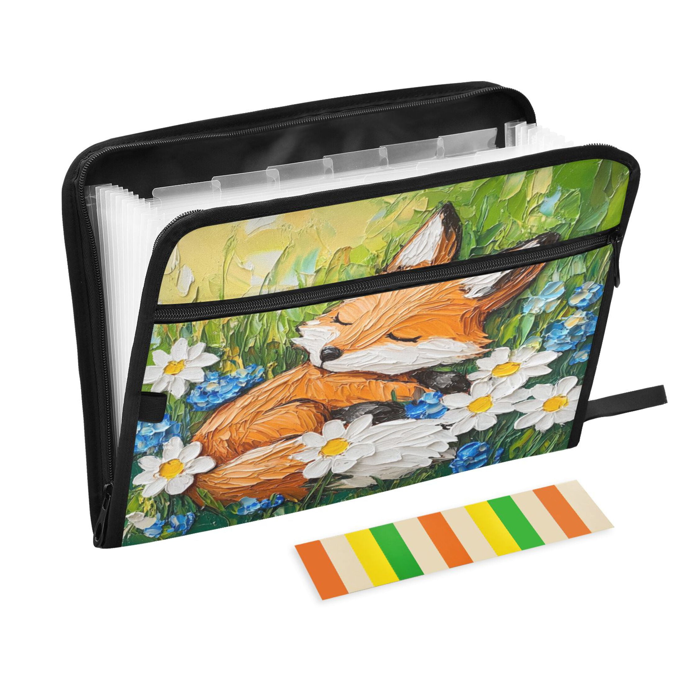 DIXRUYEE Organ Folders Expanding Folder with Color Label 13 Pocket Fox ...