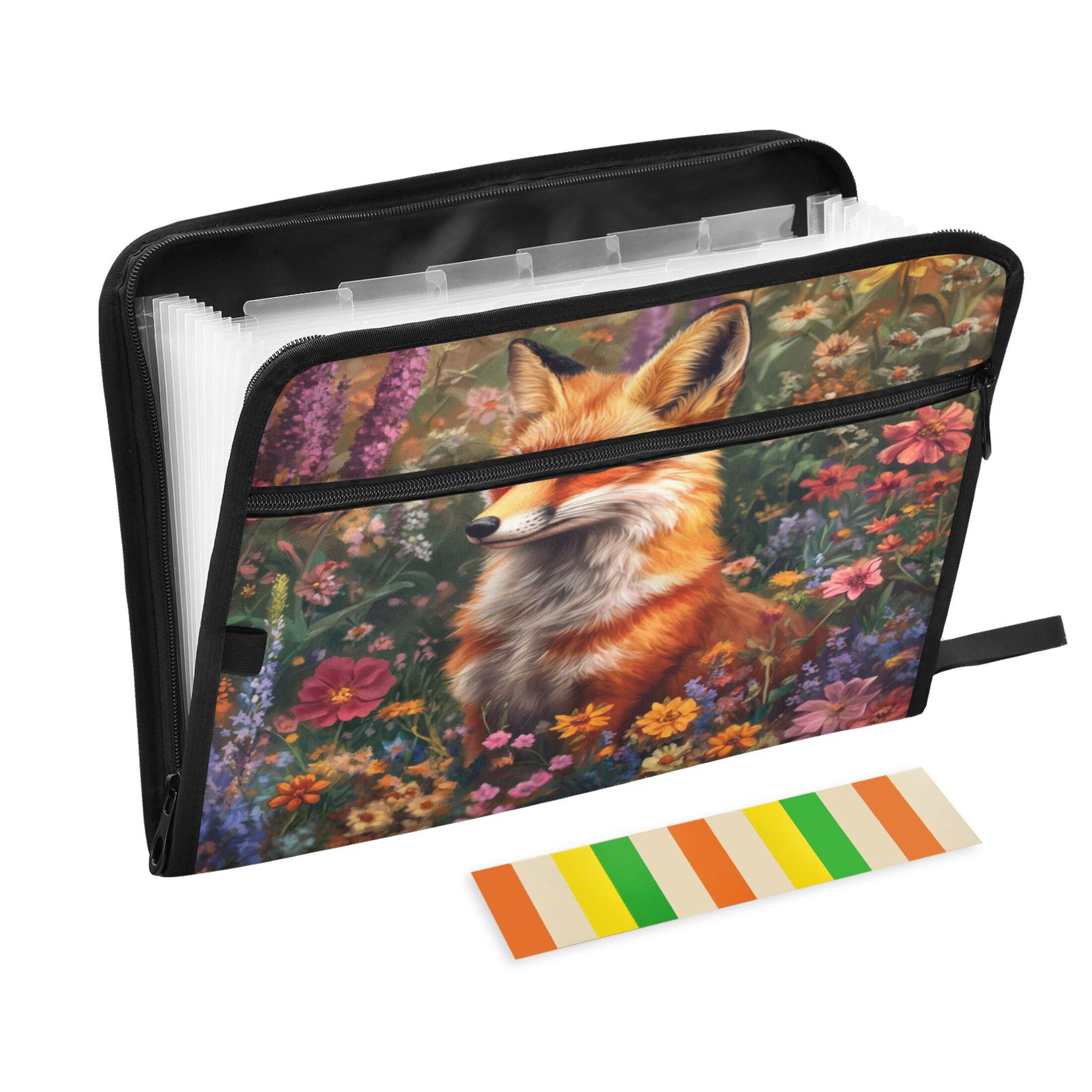 DIXRUYEE Organ Folders Expanding Folder with Color Label 13 Pocket Fox ...