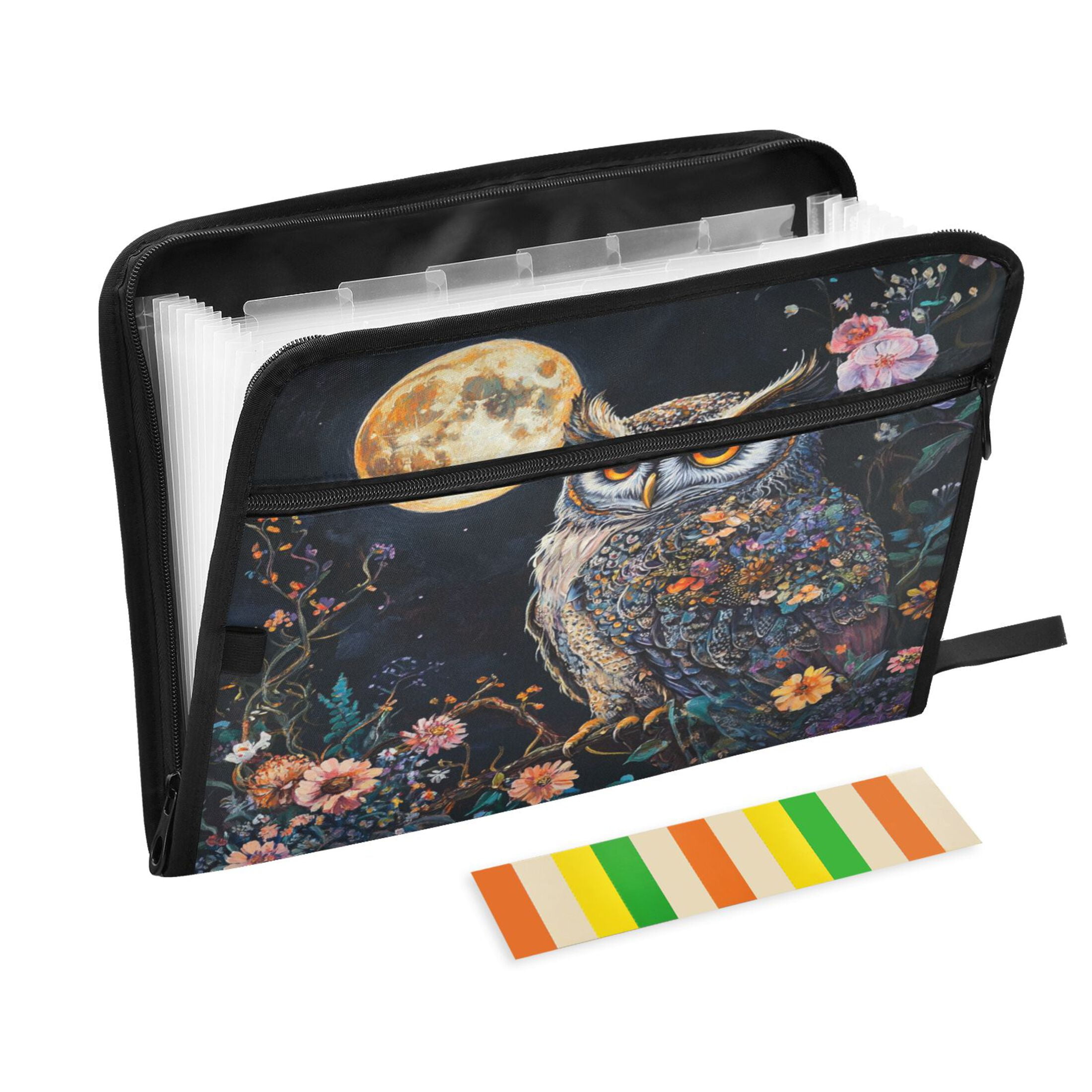 DIXRUYEE Organ Folders Expanding Folder with Color Label 13 Pocket Owl ...