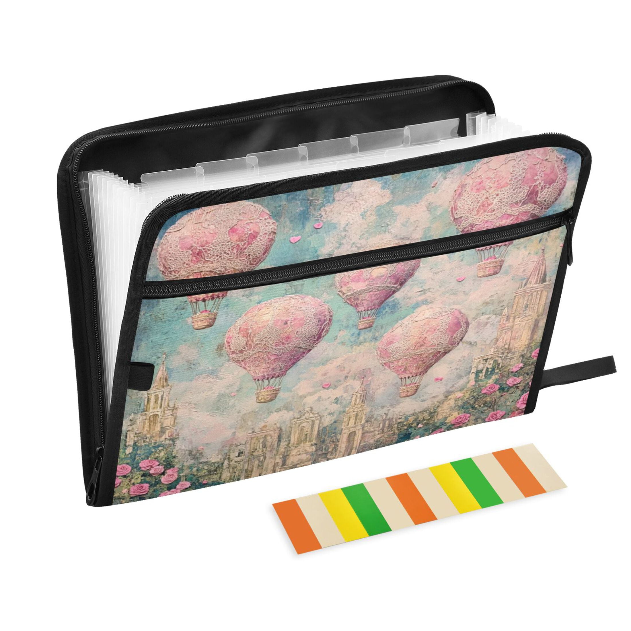 DIXRUYEE Organ Folders Expanding Folder with Color Label 13 Pocket Pink ...