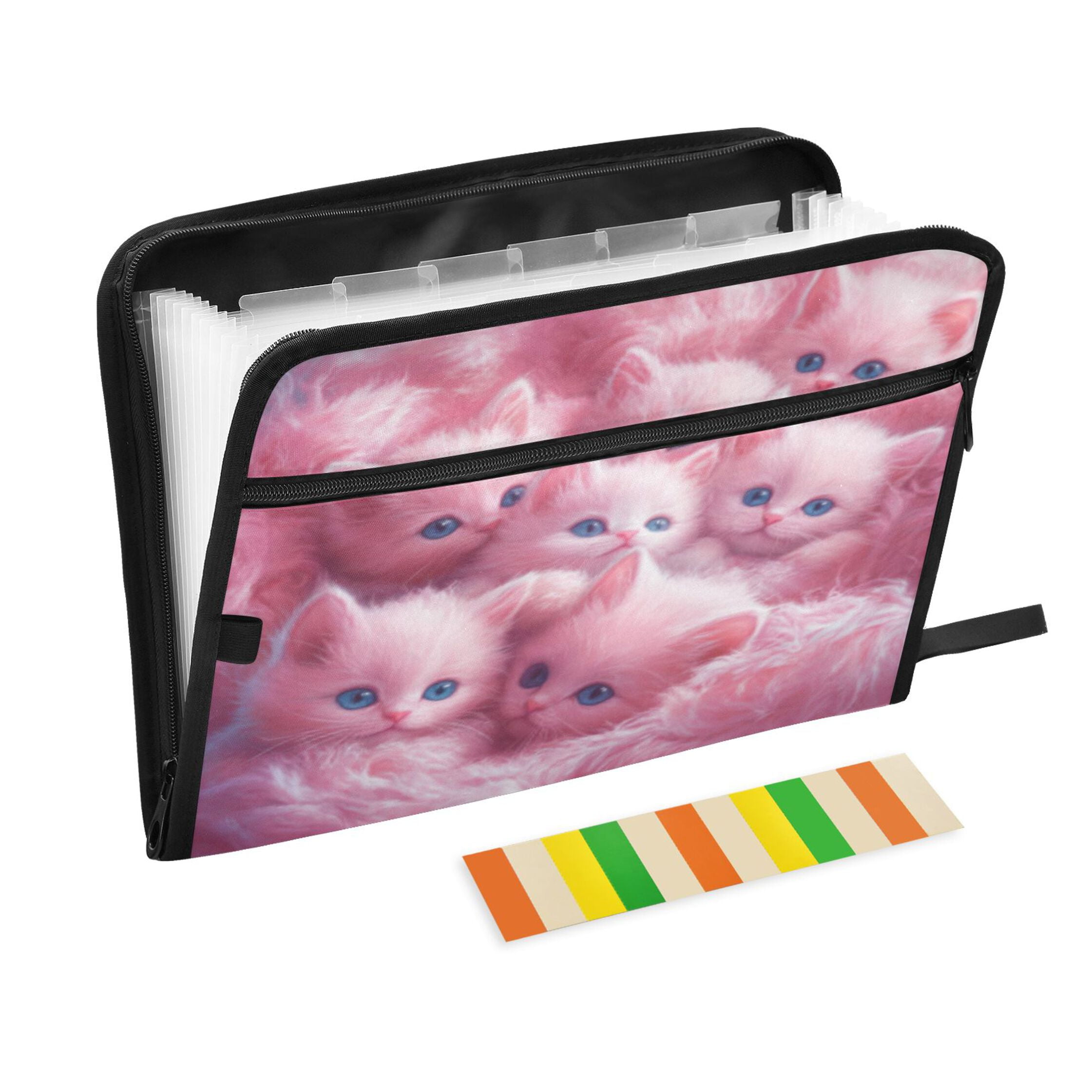 DIXRUYEE Organ Folders Expanding Folder with Color Label 13 Pocket Pink ...