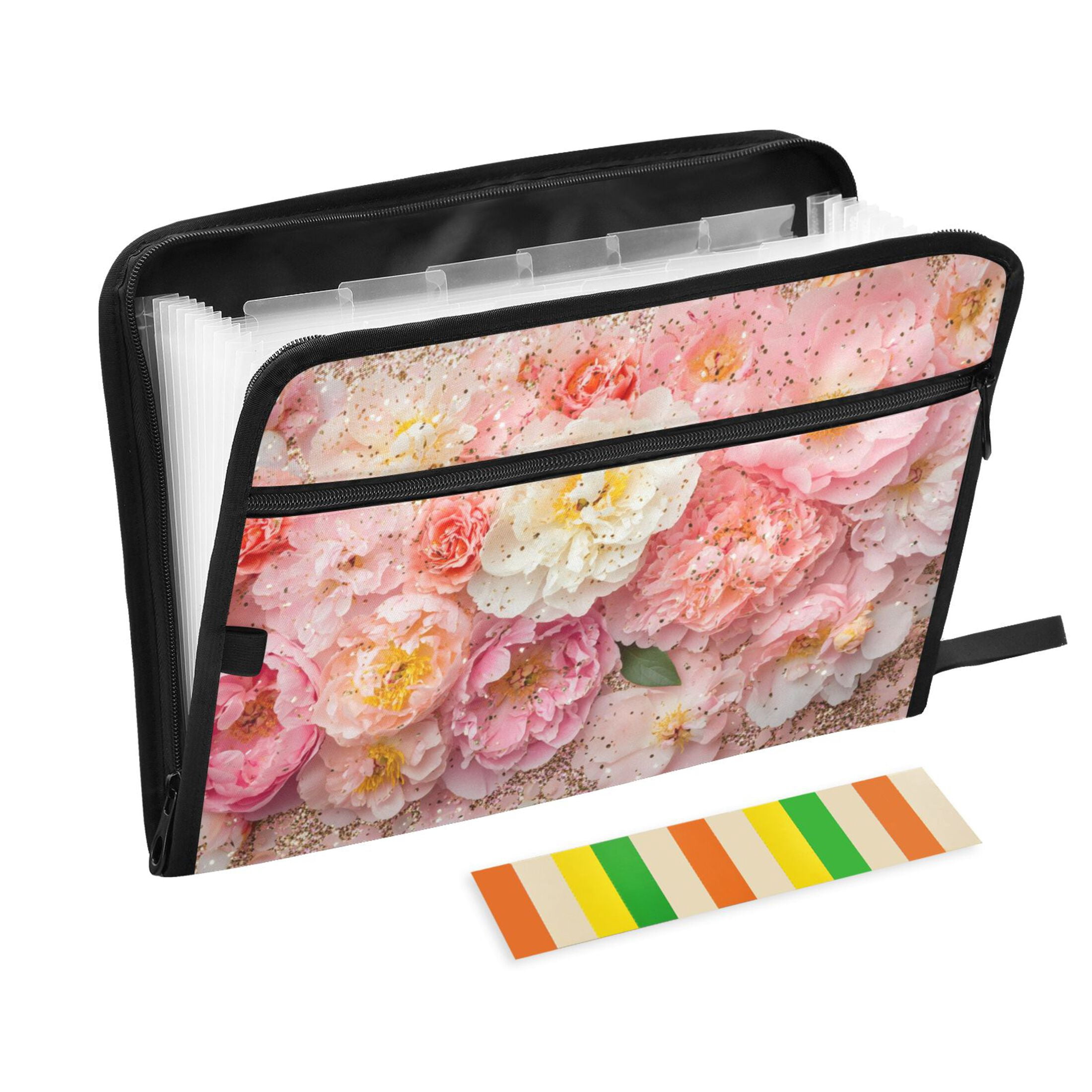 DIXRUYEE Organ Folders Expanding Folder with Color Label 13 Pocket Pink ...
