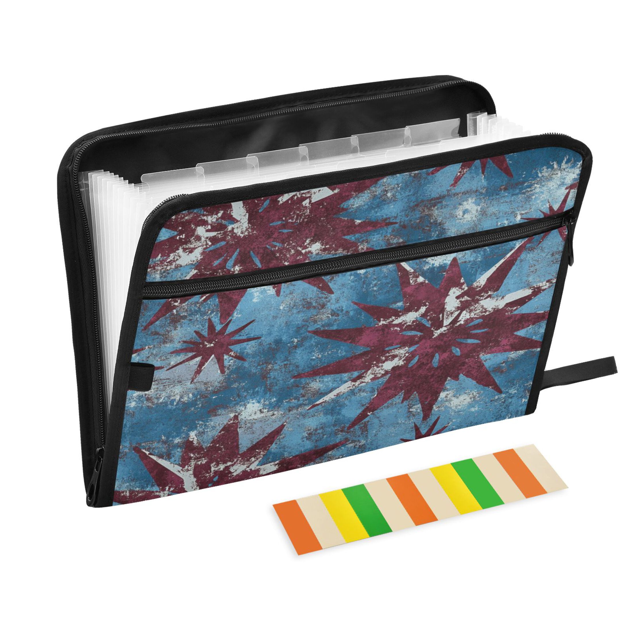DIXRUYEE Organ Folders Expanding Folder with Color Label 13 Pocket Red ...