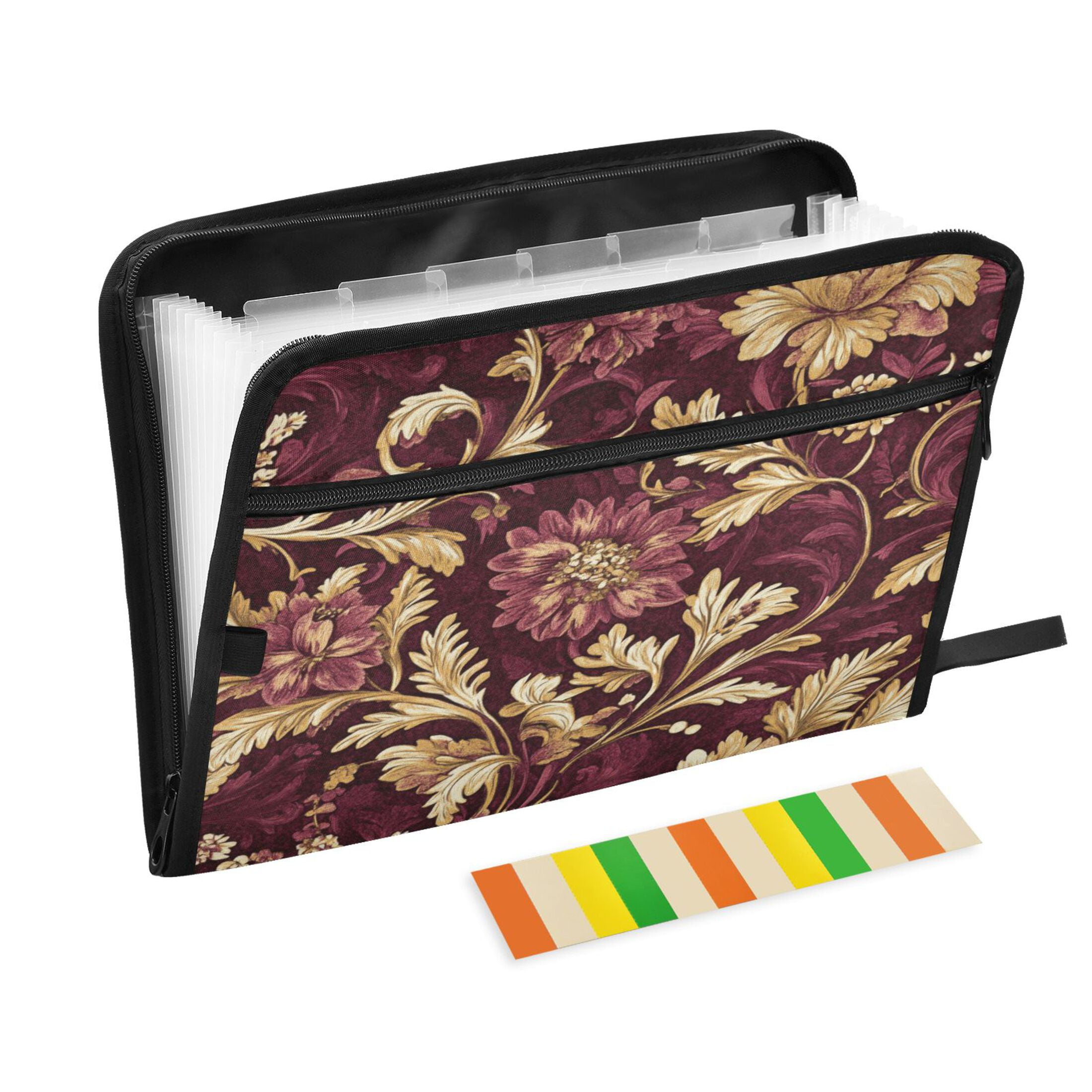 DIXRUYEE Organ Folders Expanding Folder with Color Label 13 Pocket Red ...